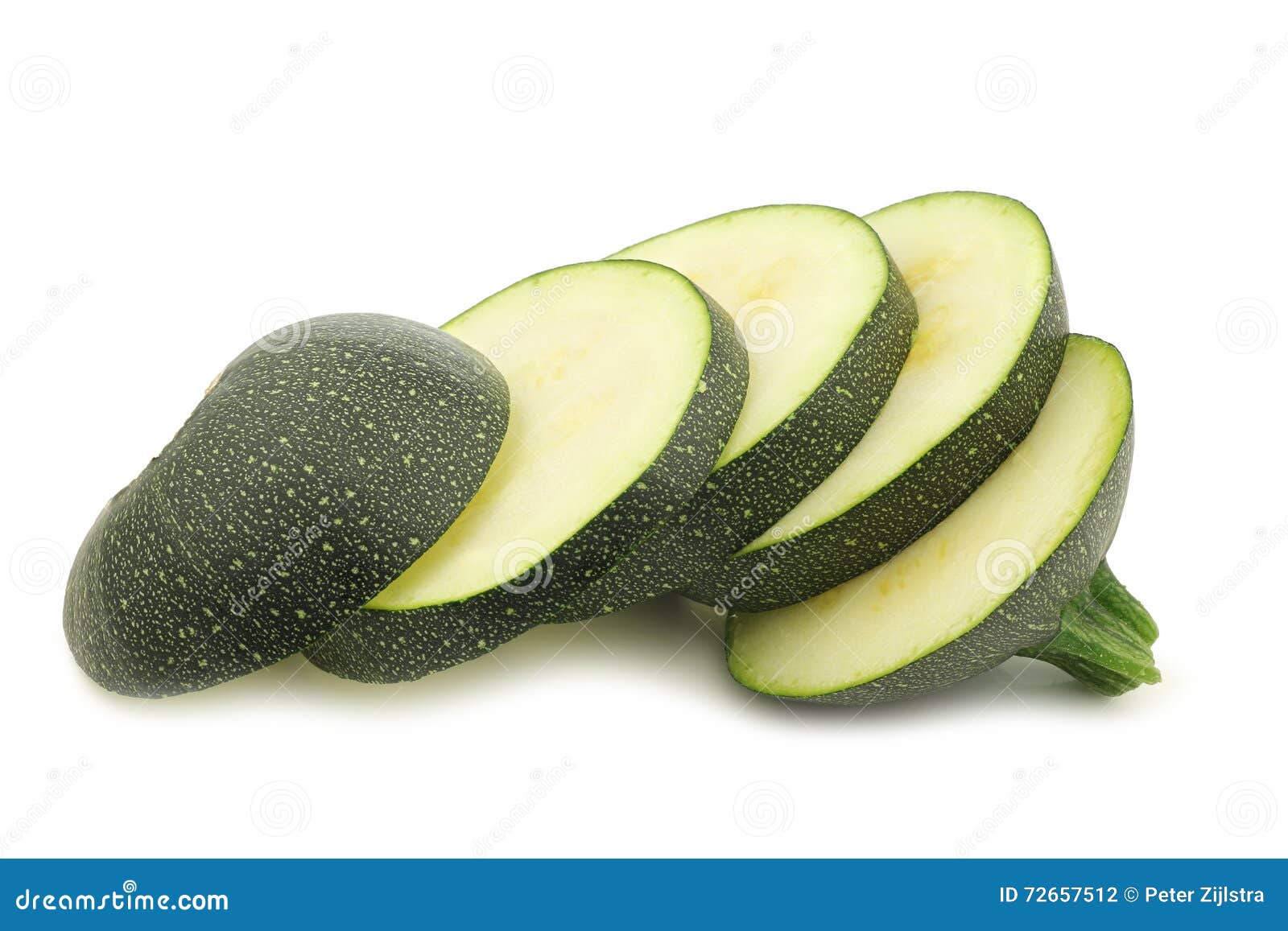 Fresh Round Zucchini Slices Stock Photo - Image of vitamin, farming ...