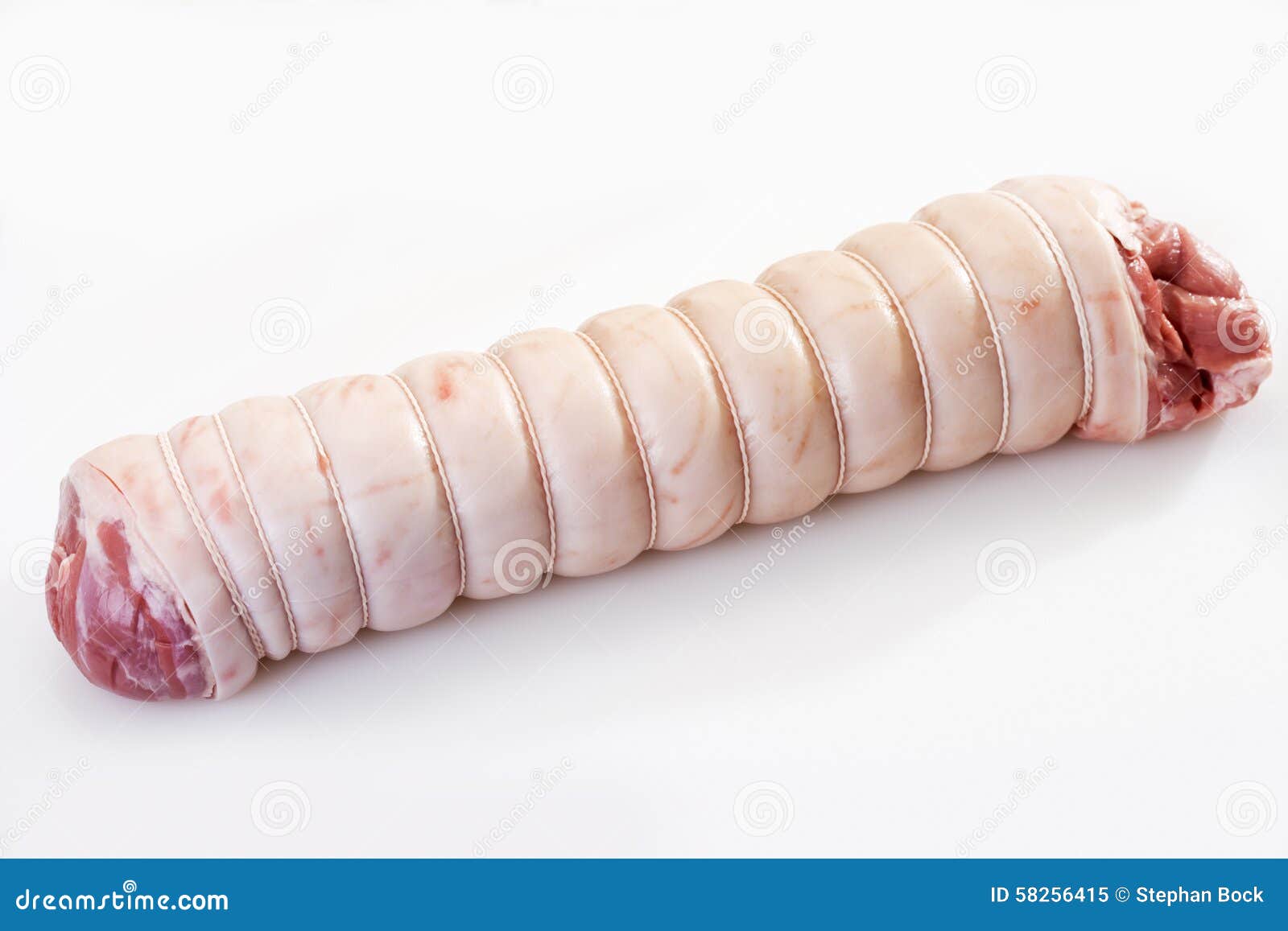 Fresh, Row, Suckling Pig, Rolled Roast Stock Image - Image of inside ...