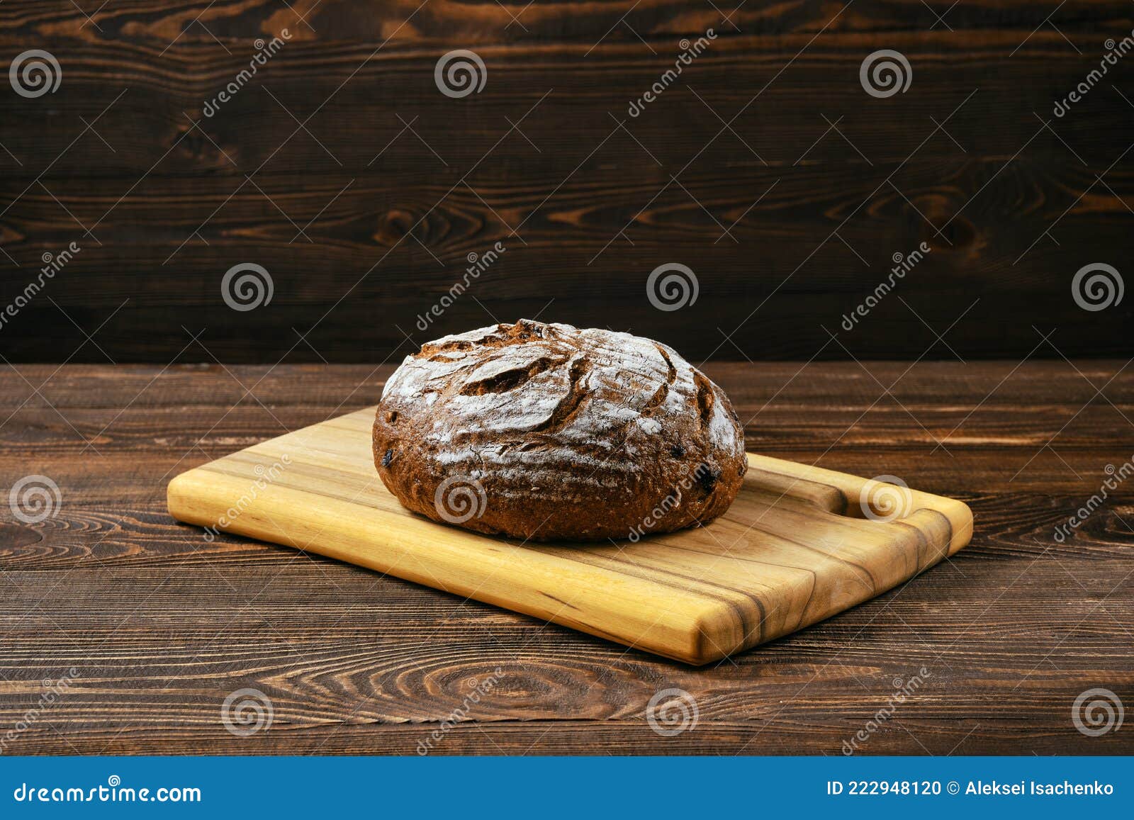 Fresh rye brown bread stock photo. Image of bread, crusty - 222948120