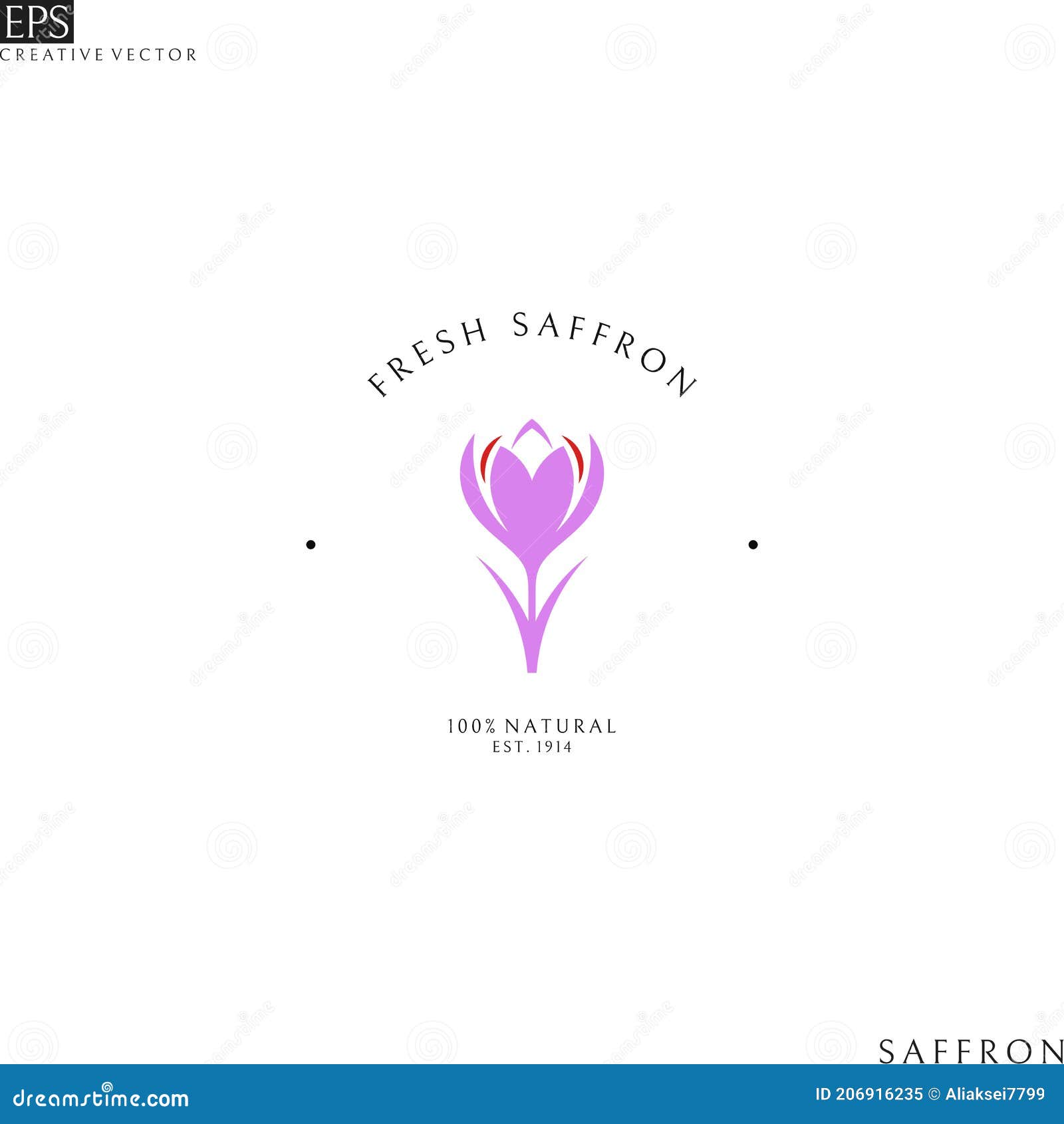 Fresh Saffron. Isolated Logo Stock Vector - Illustration of design ...