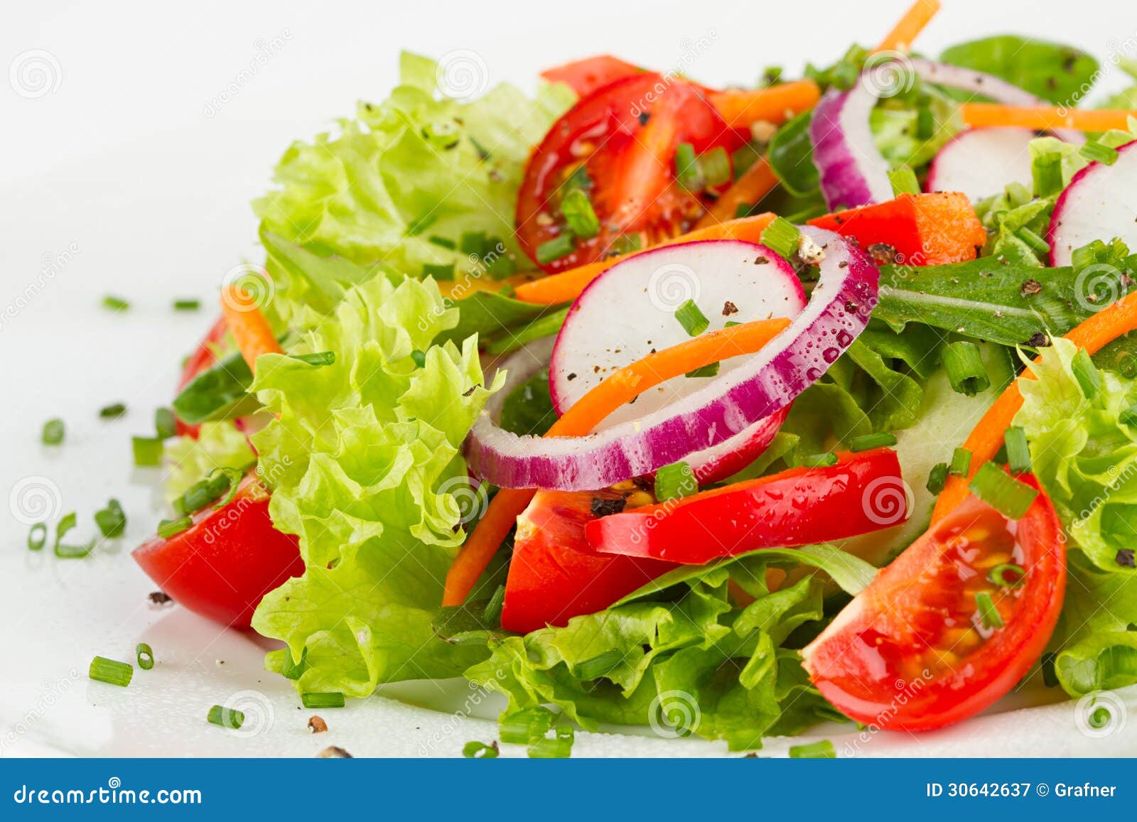 Fresh salad stock image. Image of diet, onion, delicious - 30642637