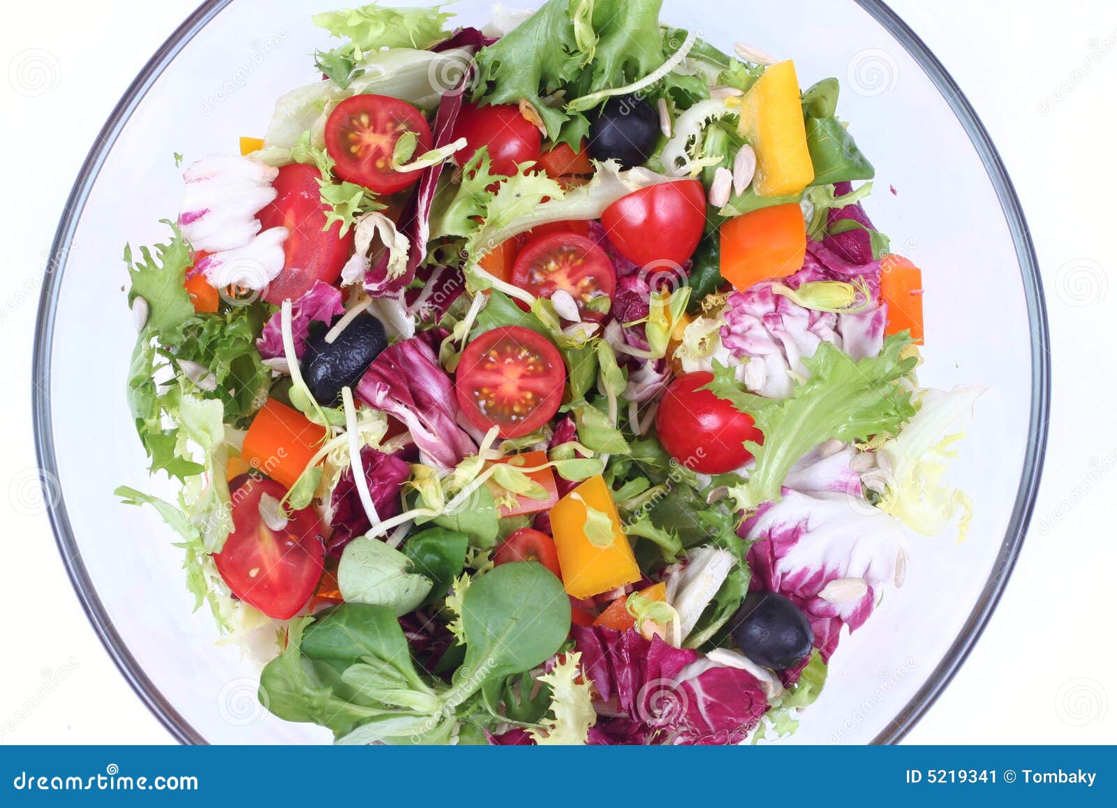 Fresh salad mix stock image. Image of closeup, outside - 5219341