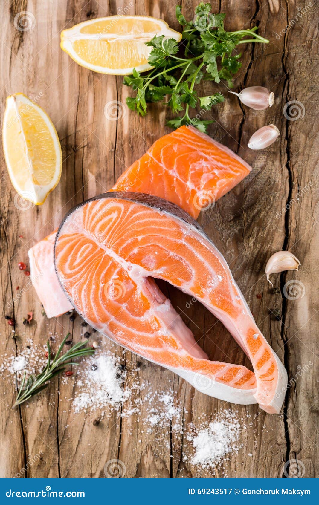 Fresh salmon stock image. Image of food, omega, natural - 69243517