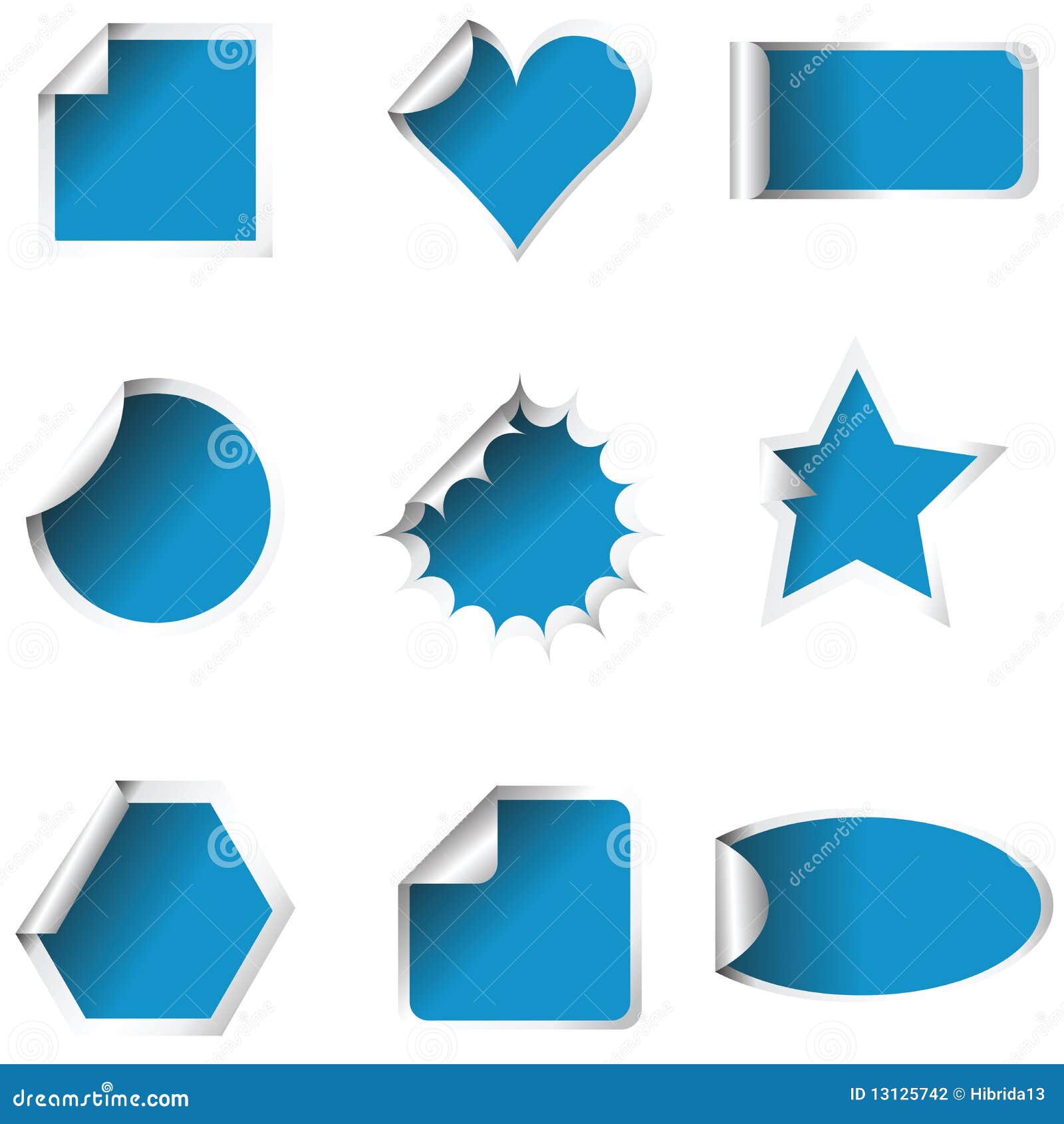 Fresh Sample Labels Colored in Blue Stock Illustration - Illustration ...