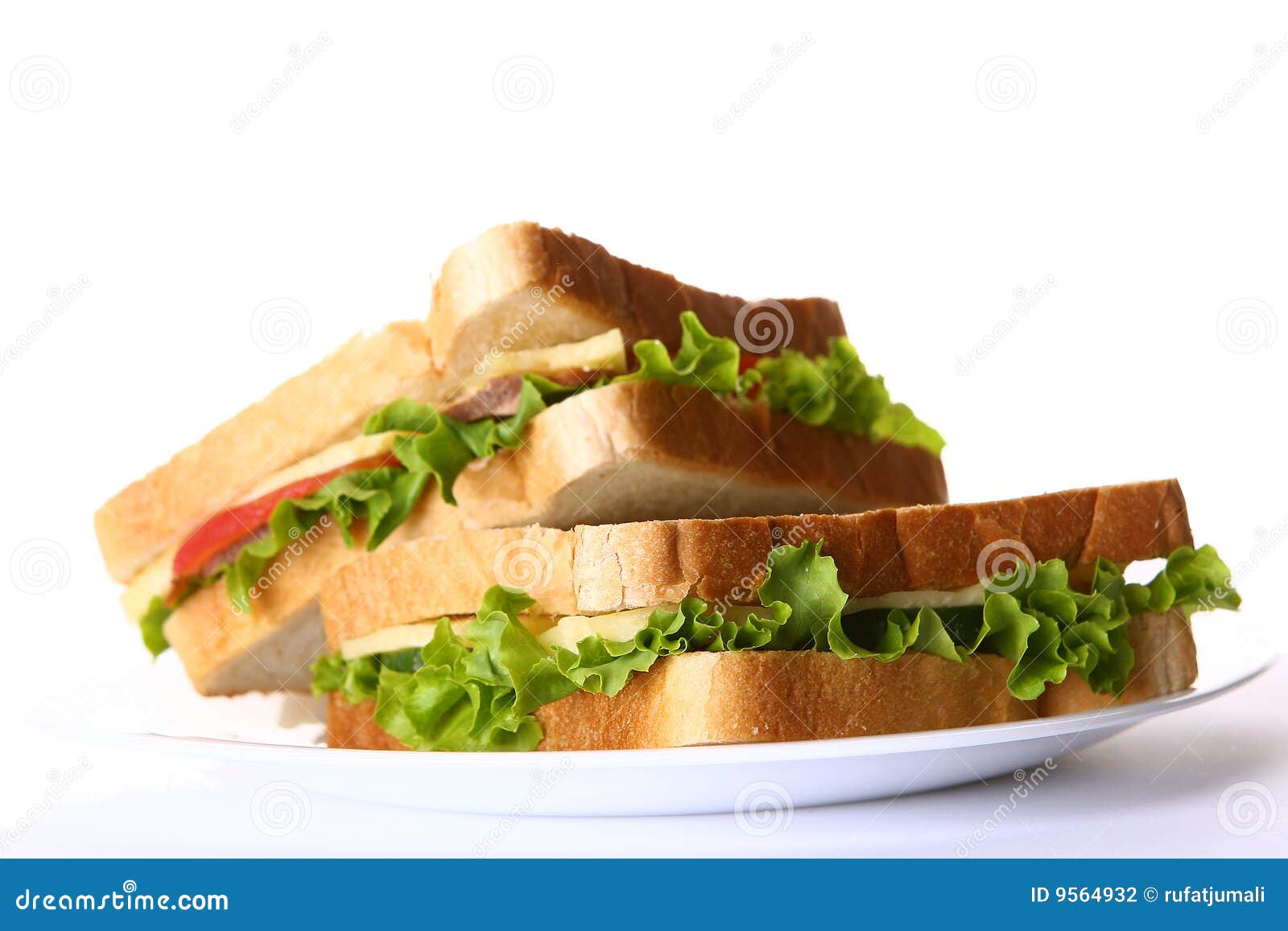 Fresh Sandvich with Vegetables and Tomatoes Stock Photo - Image of ...