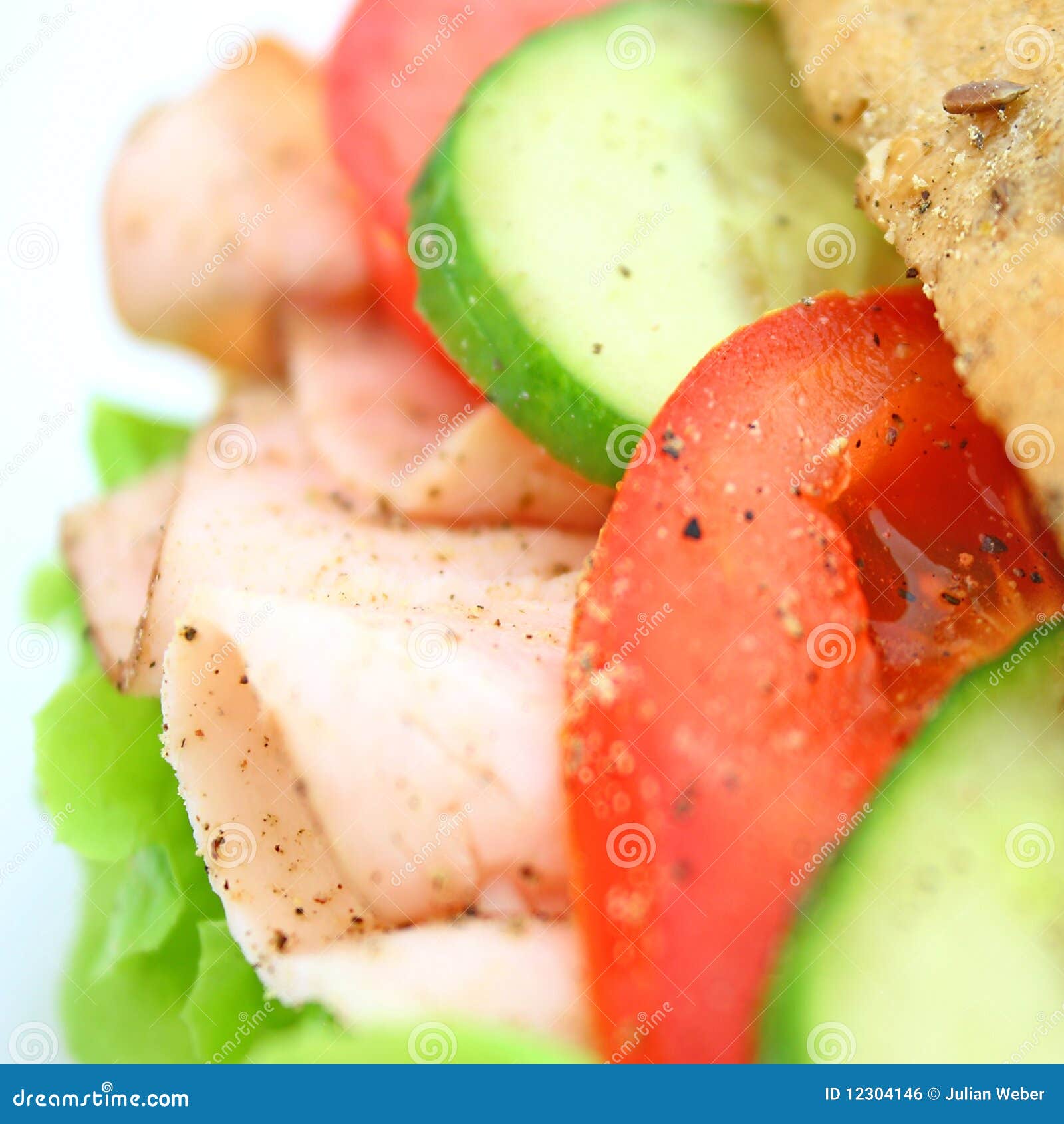 Fresh sandwich stock photo. Image of roll, lunch, chicken - 12304146