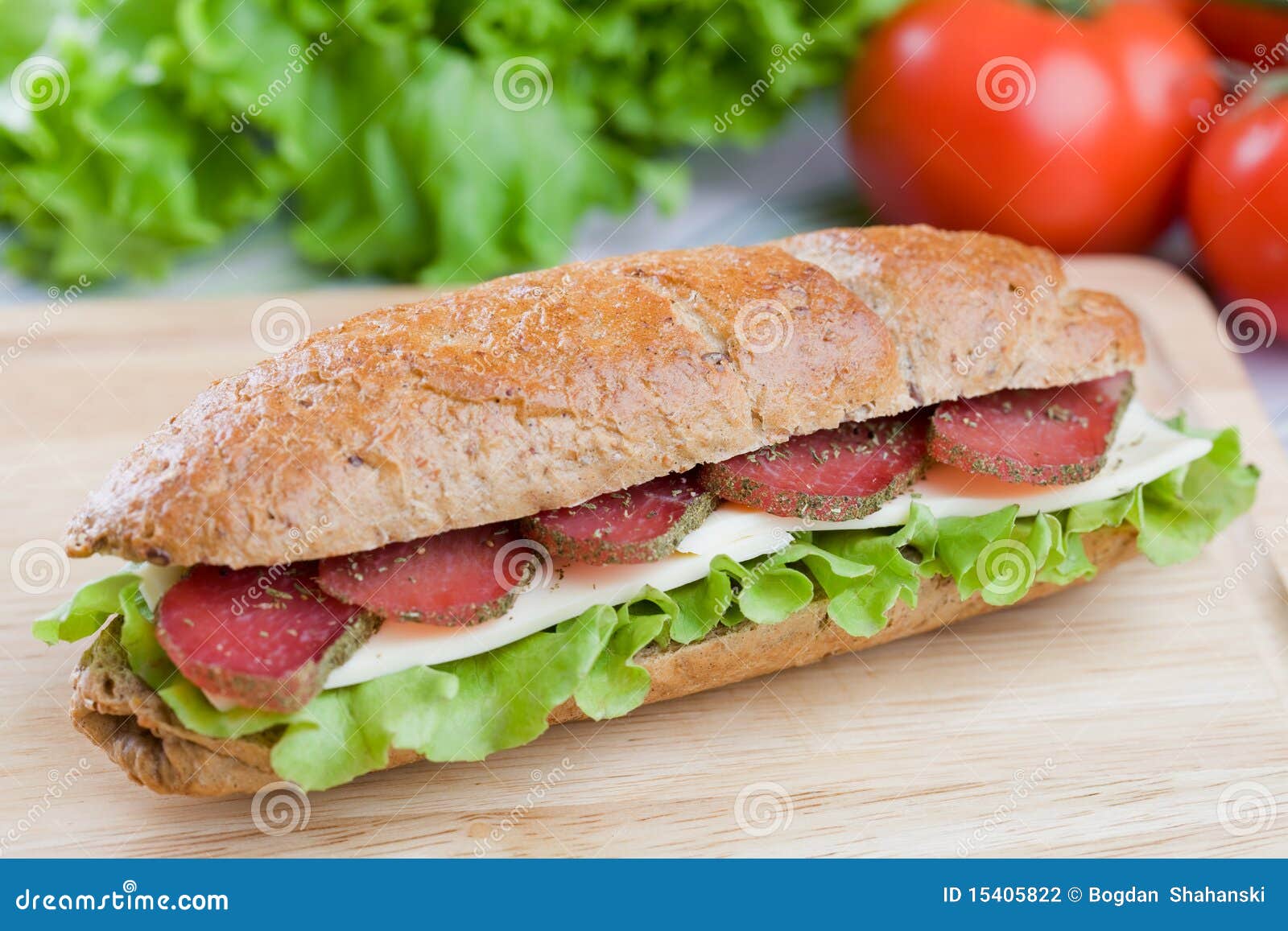 Fresh sandwich stock photo. Image of meat, delicatessen - 15405822