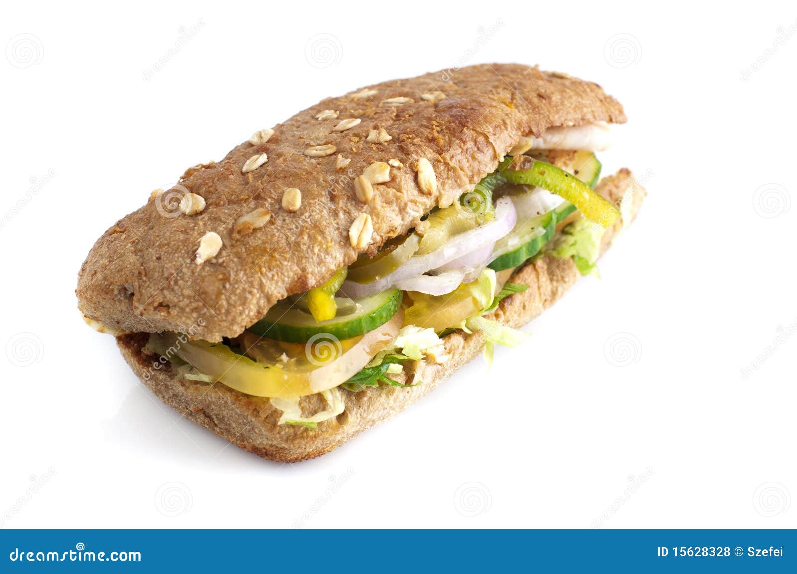 Fresh sandwich stock photo. Image of appetizer, grain - 15628328