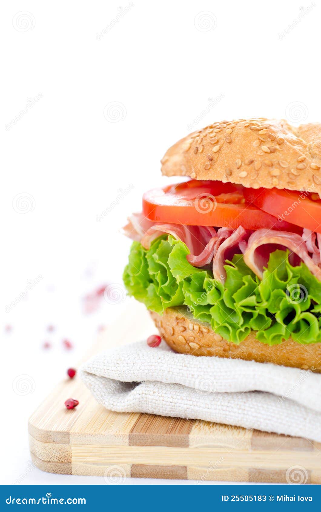 Fresh sandwich stock image. Image of meal, closeup, white - 25505183