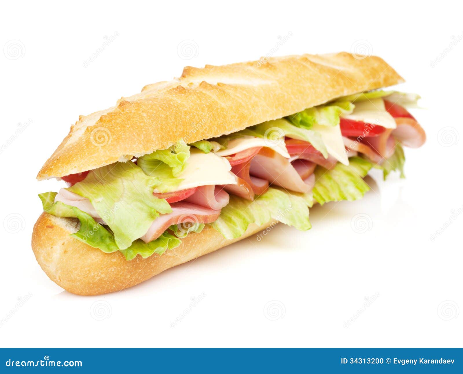 Fresh Sandwich with Meat and Vegetables Stock Photo - Image of meal ...