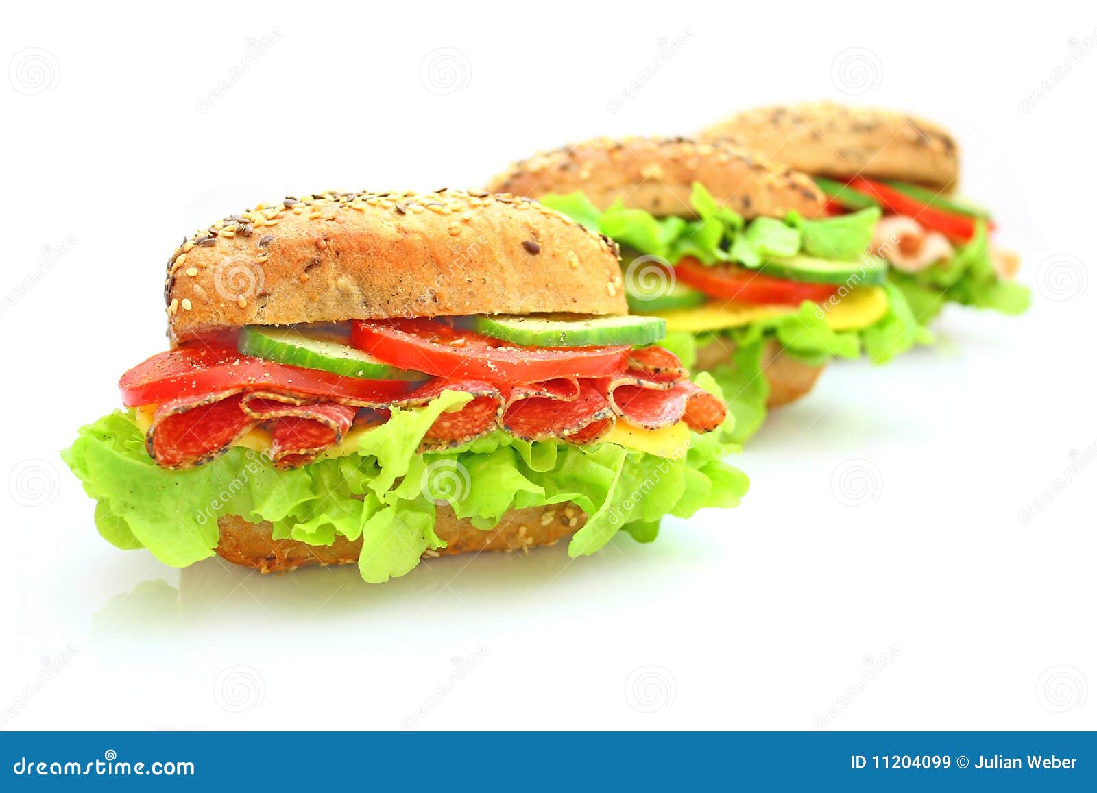 Fresh Sandwich with Vegetables Stock Image - Image of delicious ...