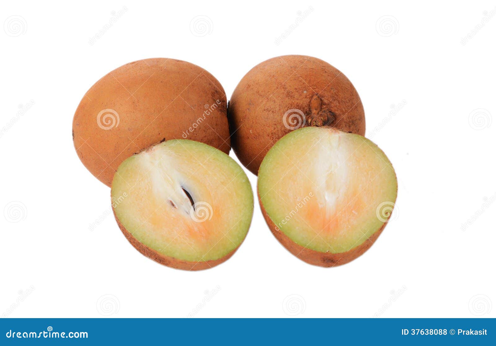 Fresh Sapodilla Isolated on White Stock Photo - Image of sapodilla ...