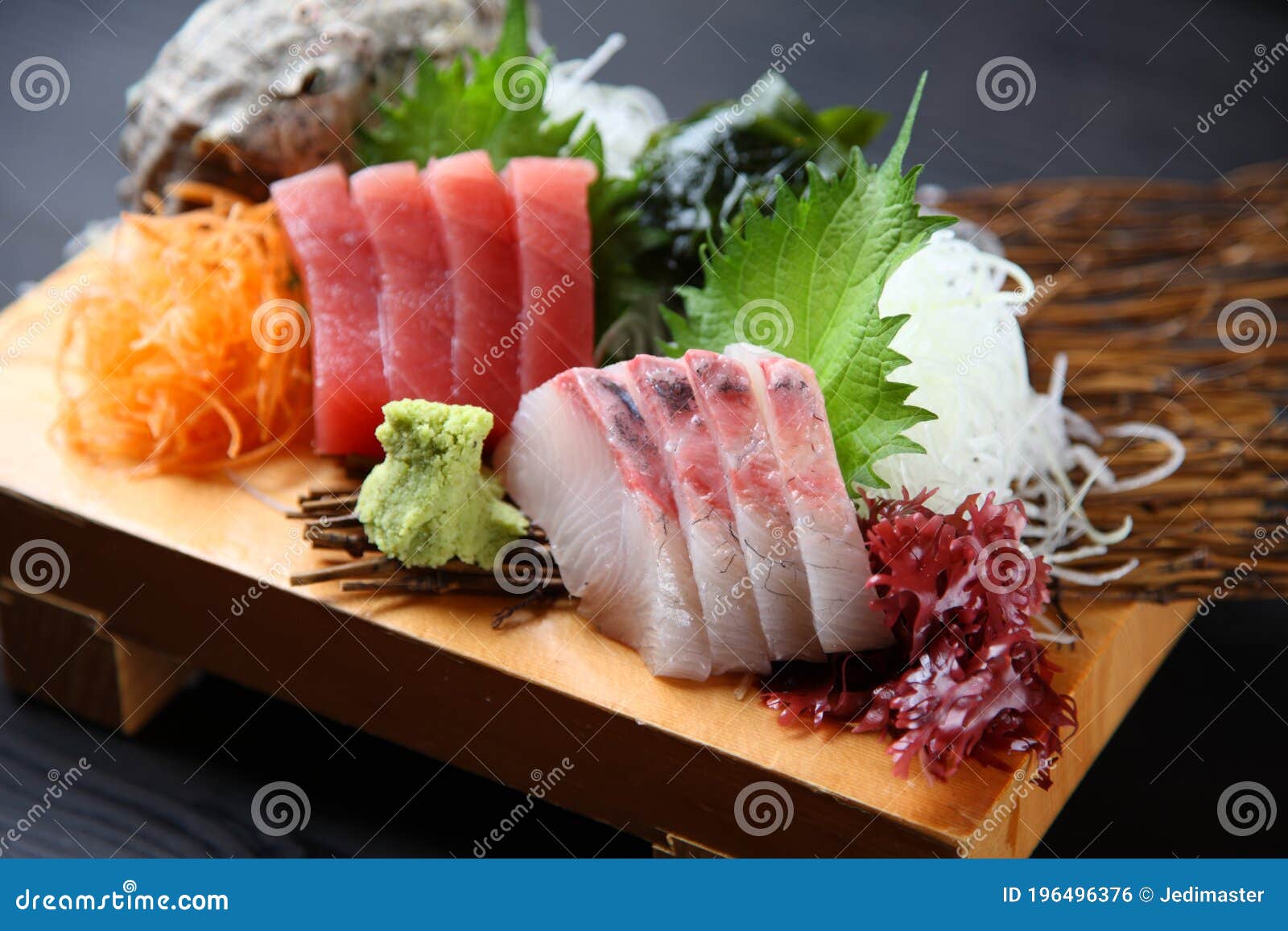 Fresh sashimi combo plate stock photo. Image of fresh - 196496376