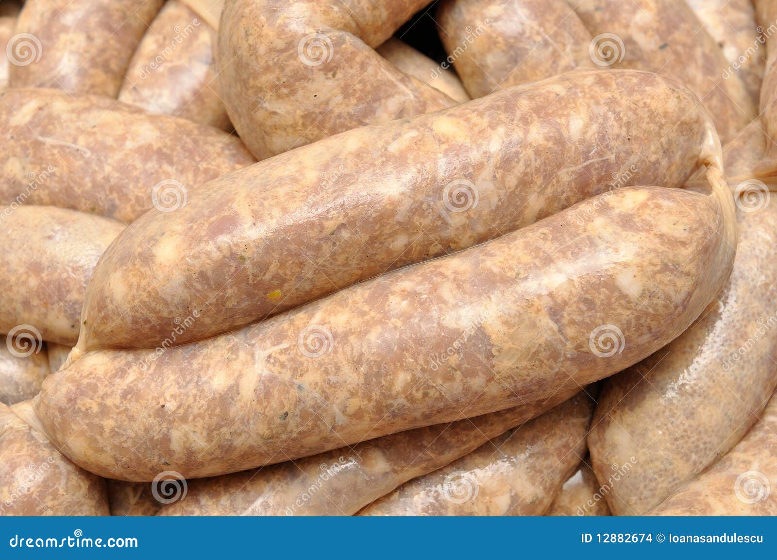 Fresh Sausages stock photo. Image of beef, american, roasted - 12882674