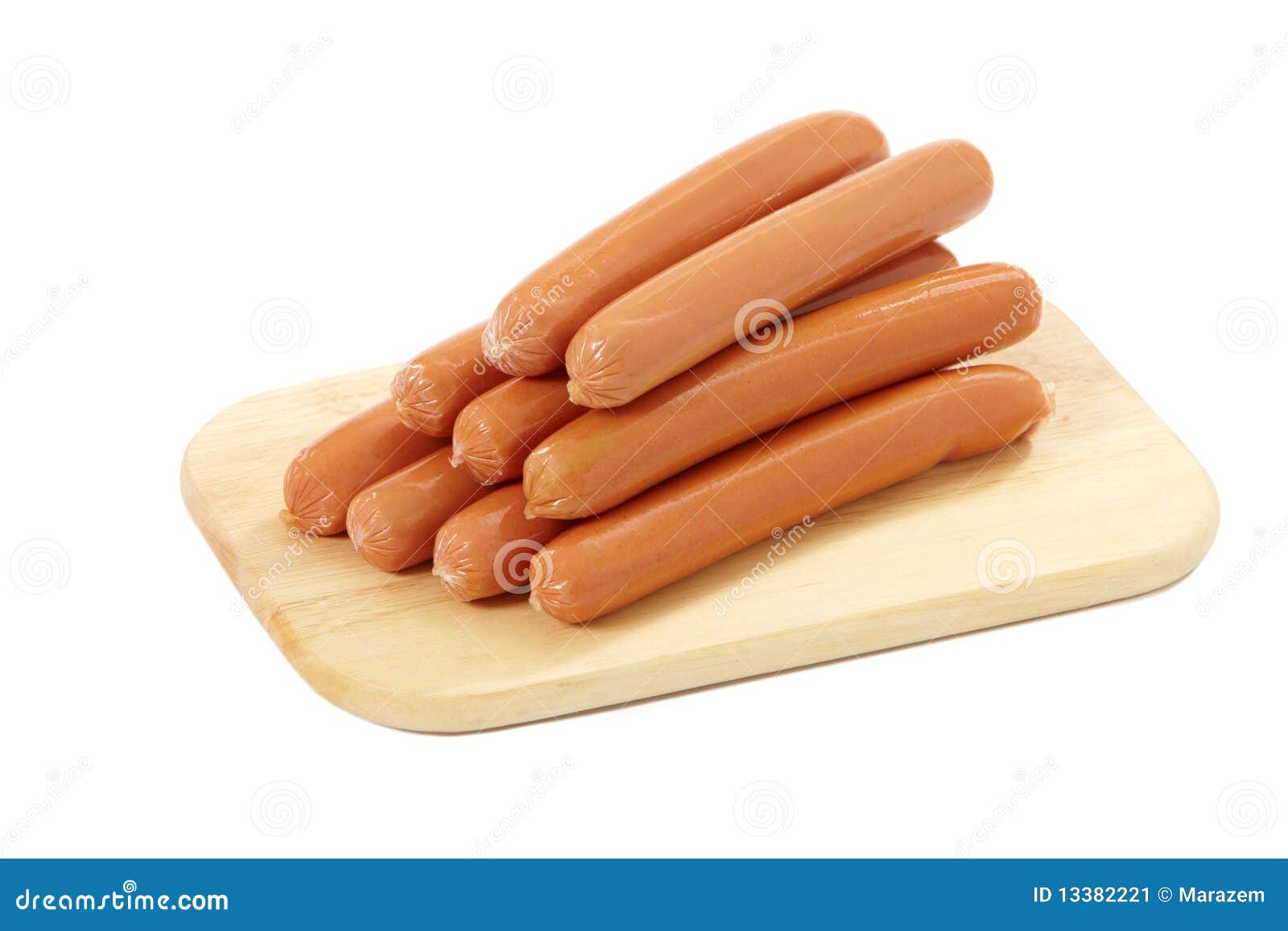 Fresh sausages stock image. Image of isolated, wood, dinner - 13382221