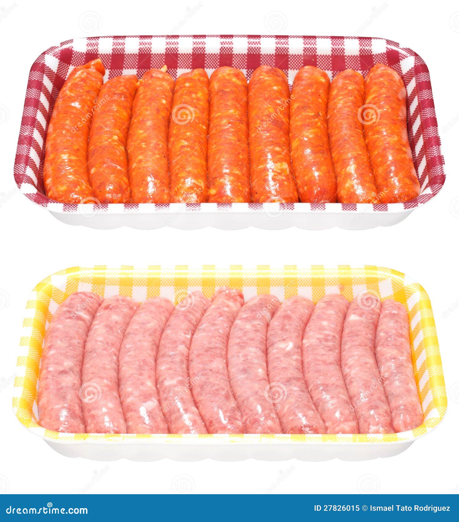 Fresh Sausages in a Tray stock image. Image of chicken - 27826015