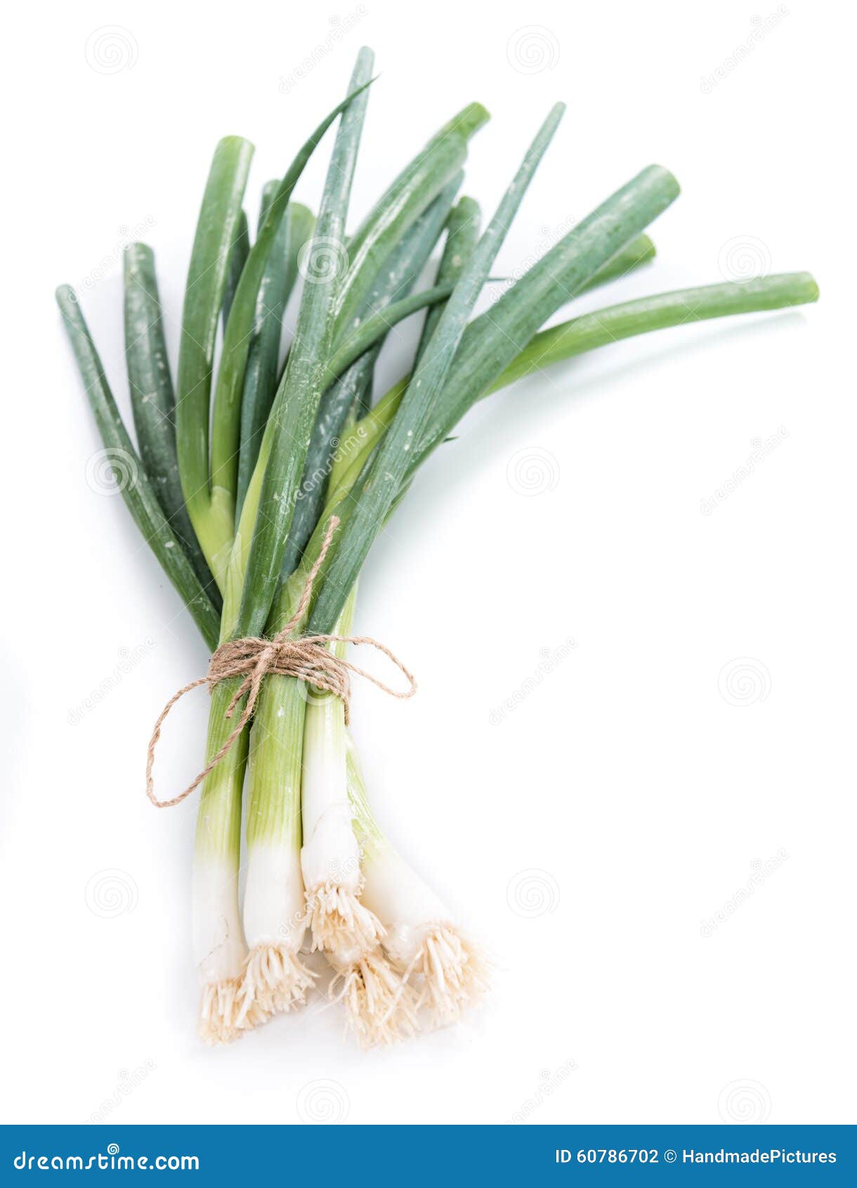 Fresh Scallions Isolated on White Stock Photo - Image of leaf, diet ...