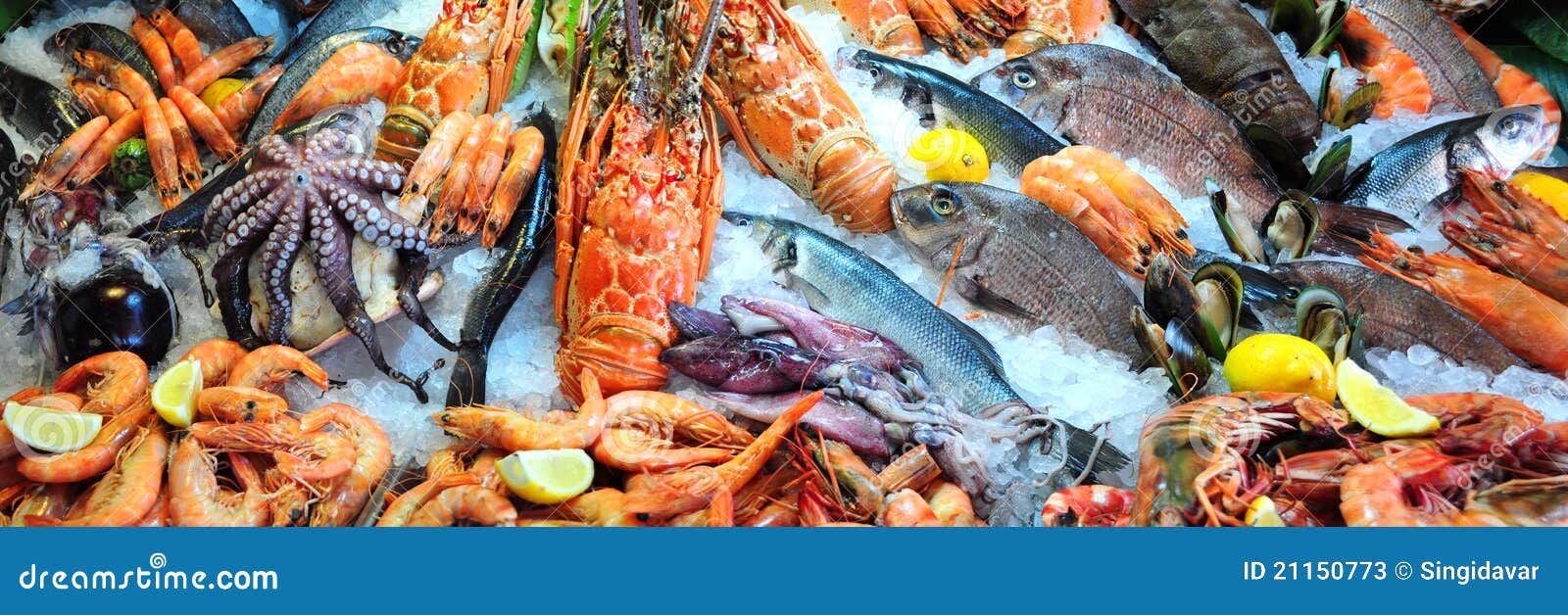 Fresh seafood stock image. Image of omega3, fishmarket - 21150773