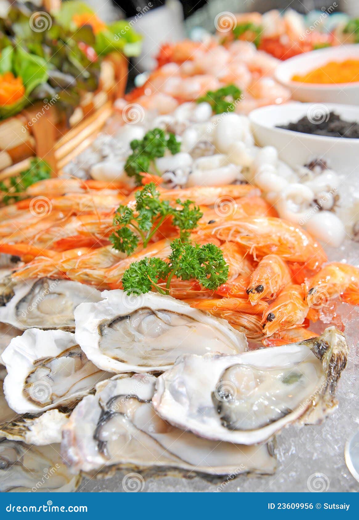 Fresh seafood stock photo. Image of displayed, freshness - 23609956