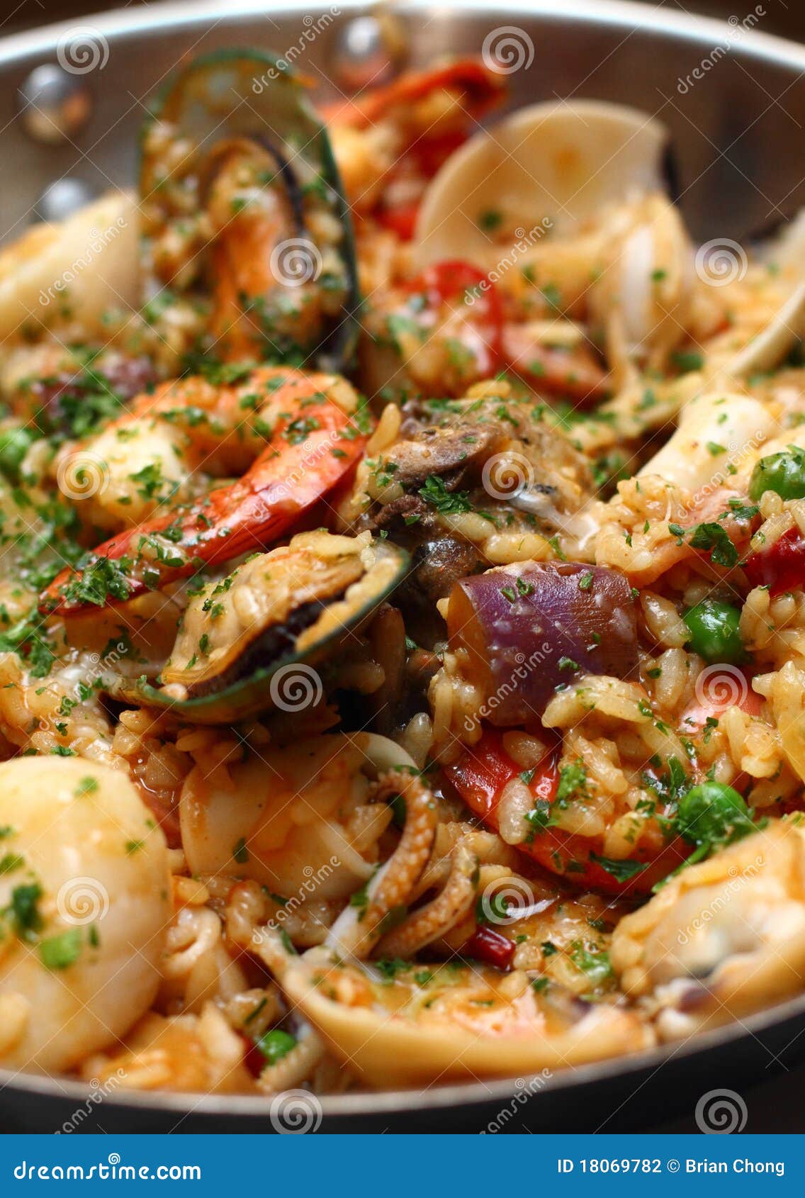 Fresh Seafood Combo with Rice Stock Photo - Image of grey, fried: 18069782