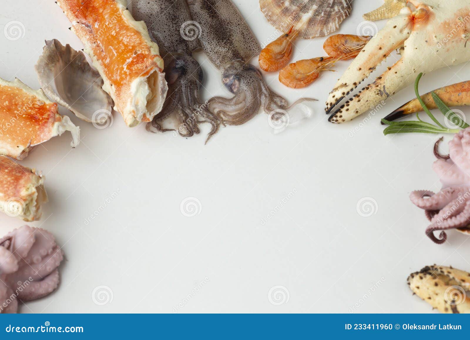 Fresh Seafood Mix Table. High Quality Photo Stock Photo - Image of ...