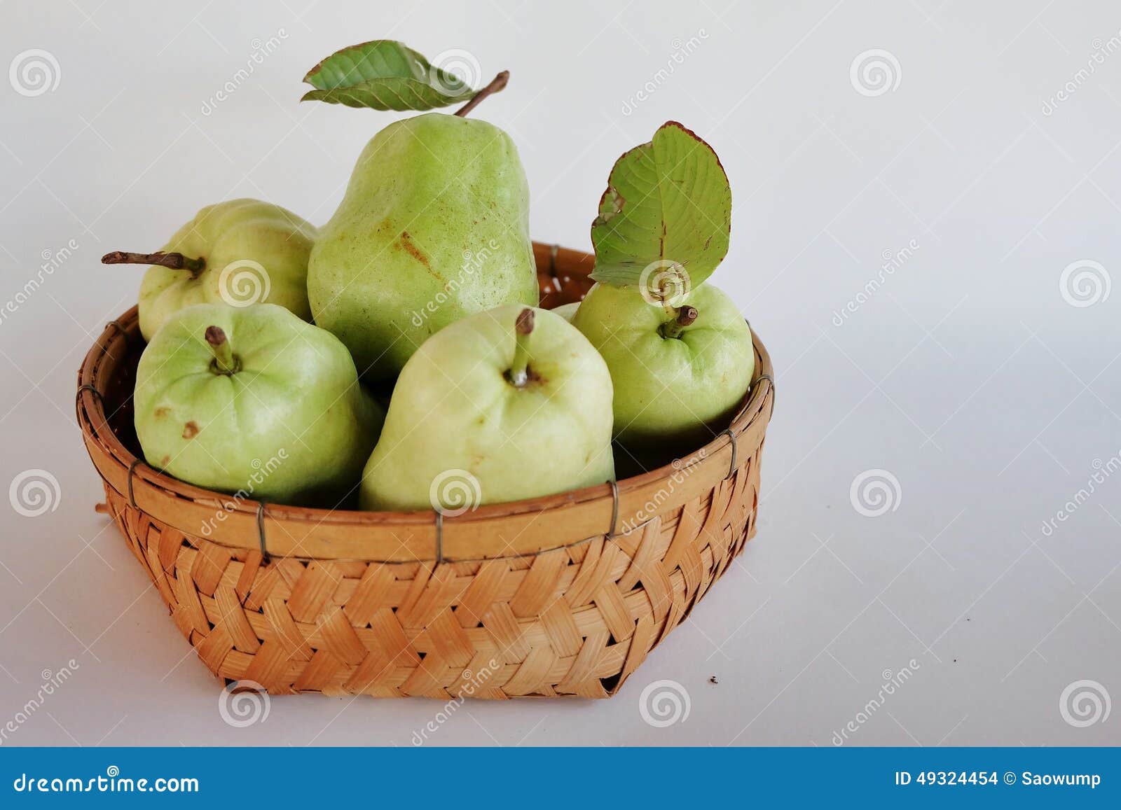 Fresh seedless guava. stock photo. Image of basketwork - 49324454