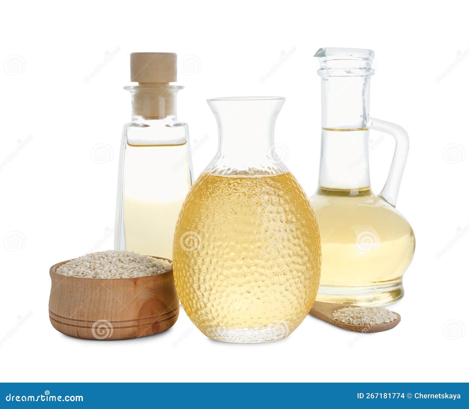 Fresh Sesame Oil and Seeds Isolated on White Stock Photo - Image of ...