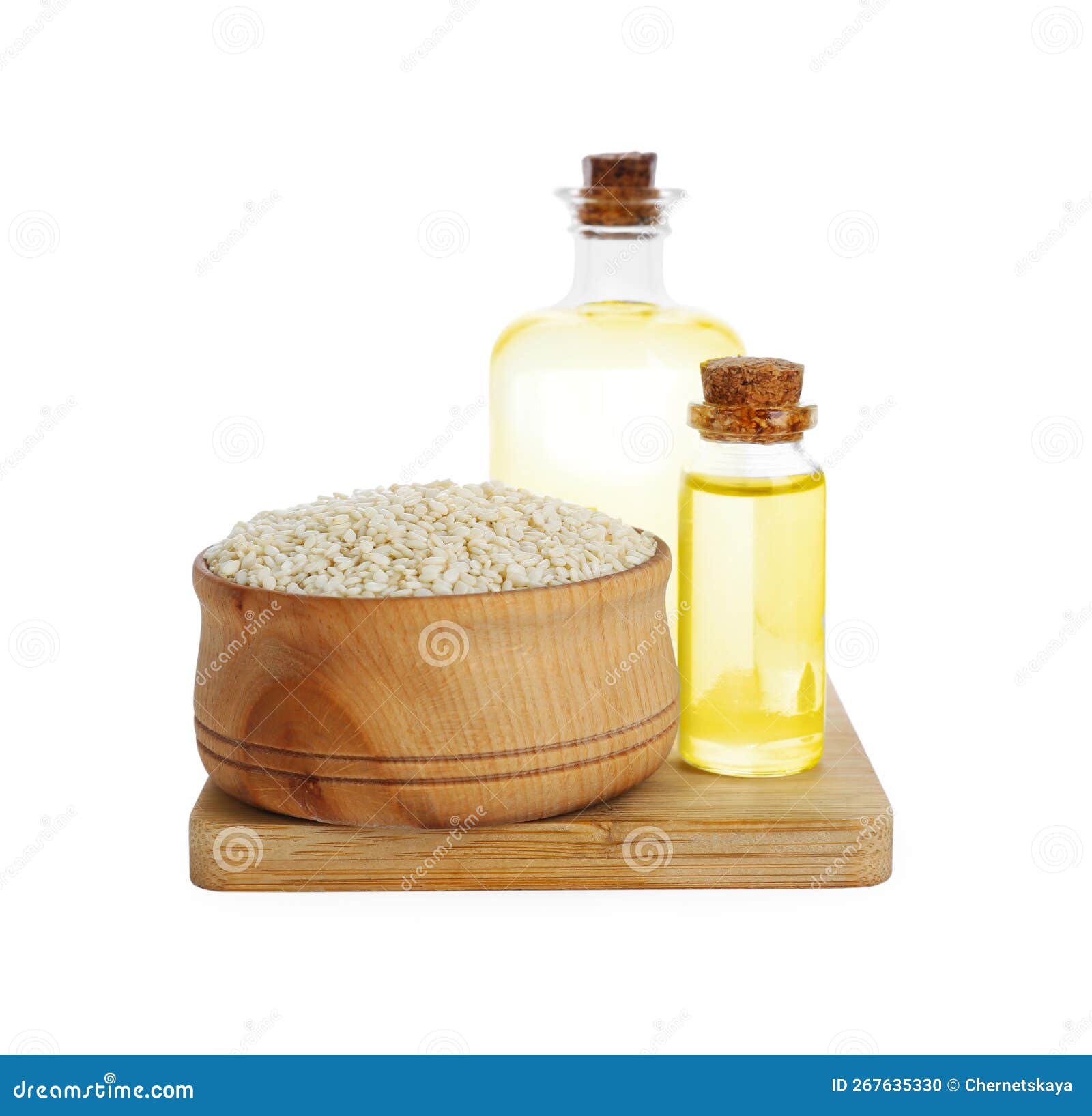 Fresh Sesame Oil and Seeds Isolated on White Stock Photo - Image of ...
