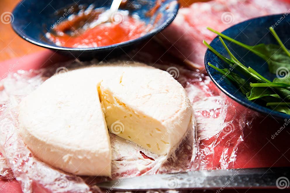 Fresh sheep cheese stock image. Image of white, sheep - 264576593