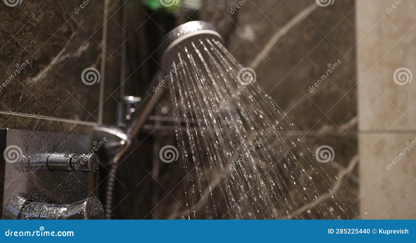 Fresh Shower with Water Spray in Shower Stock Footage - Video of design ...