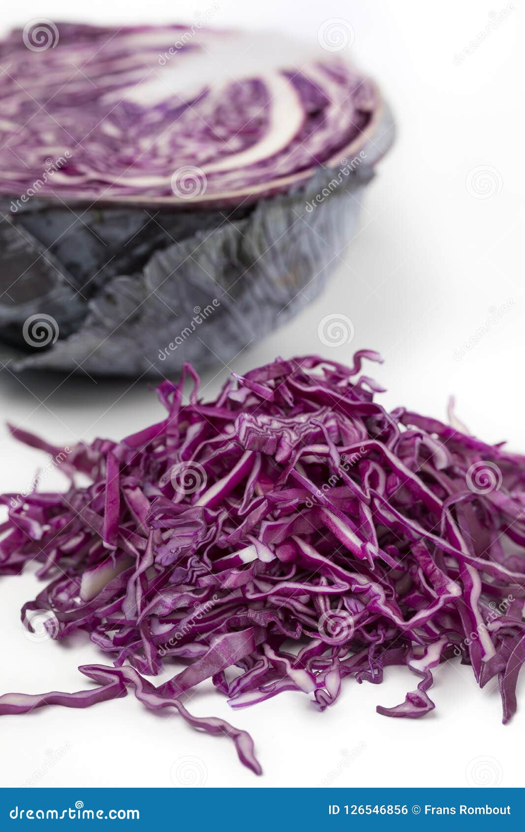 Fresh Shredded Raw Red Cabbage Close Up Stock Photo - Image of ...