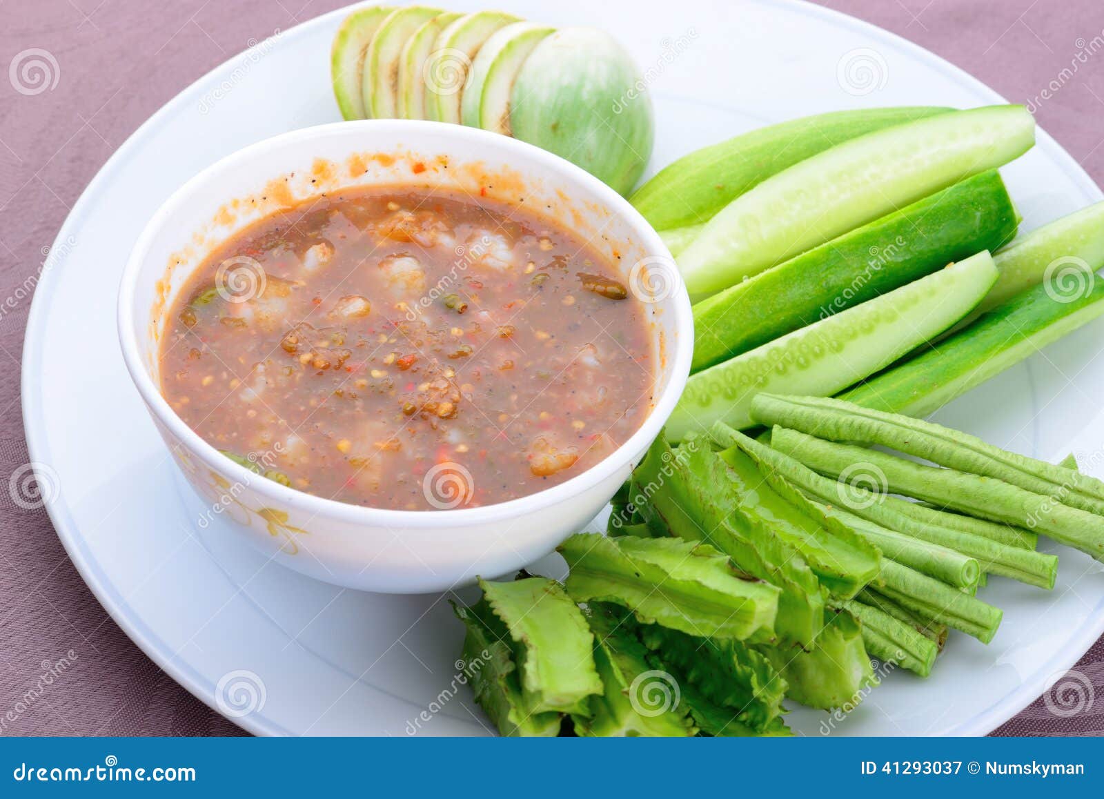 Fresh Shrimp Paste,Thai Food Stock Image - Image of cucumber, sauce ...
