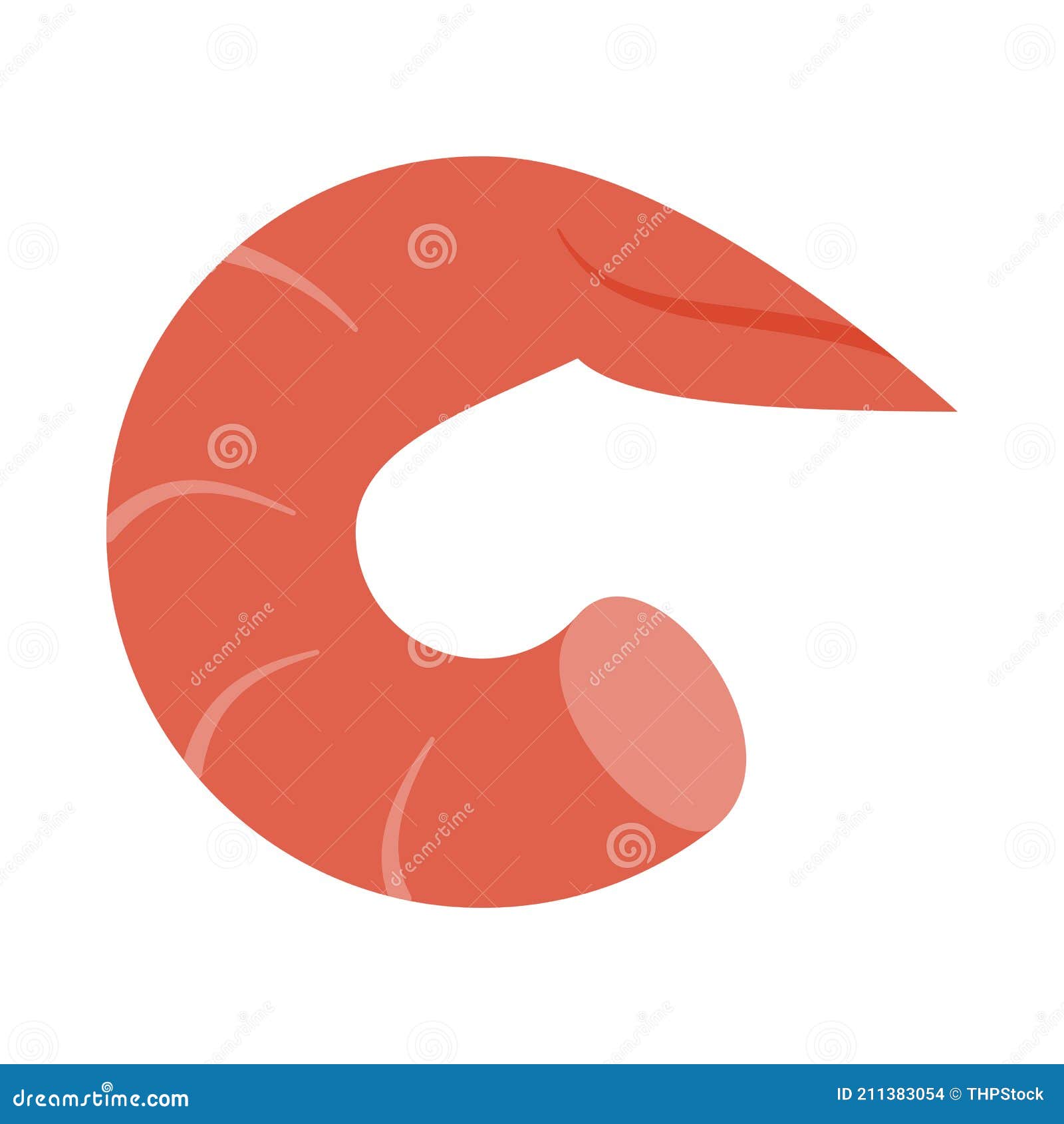 Shellfish Prawn Vector Icon | CartoonDealer.com #211383054