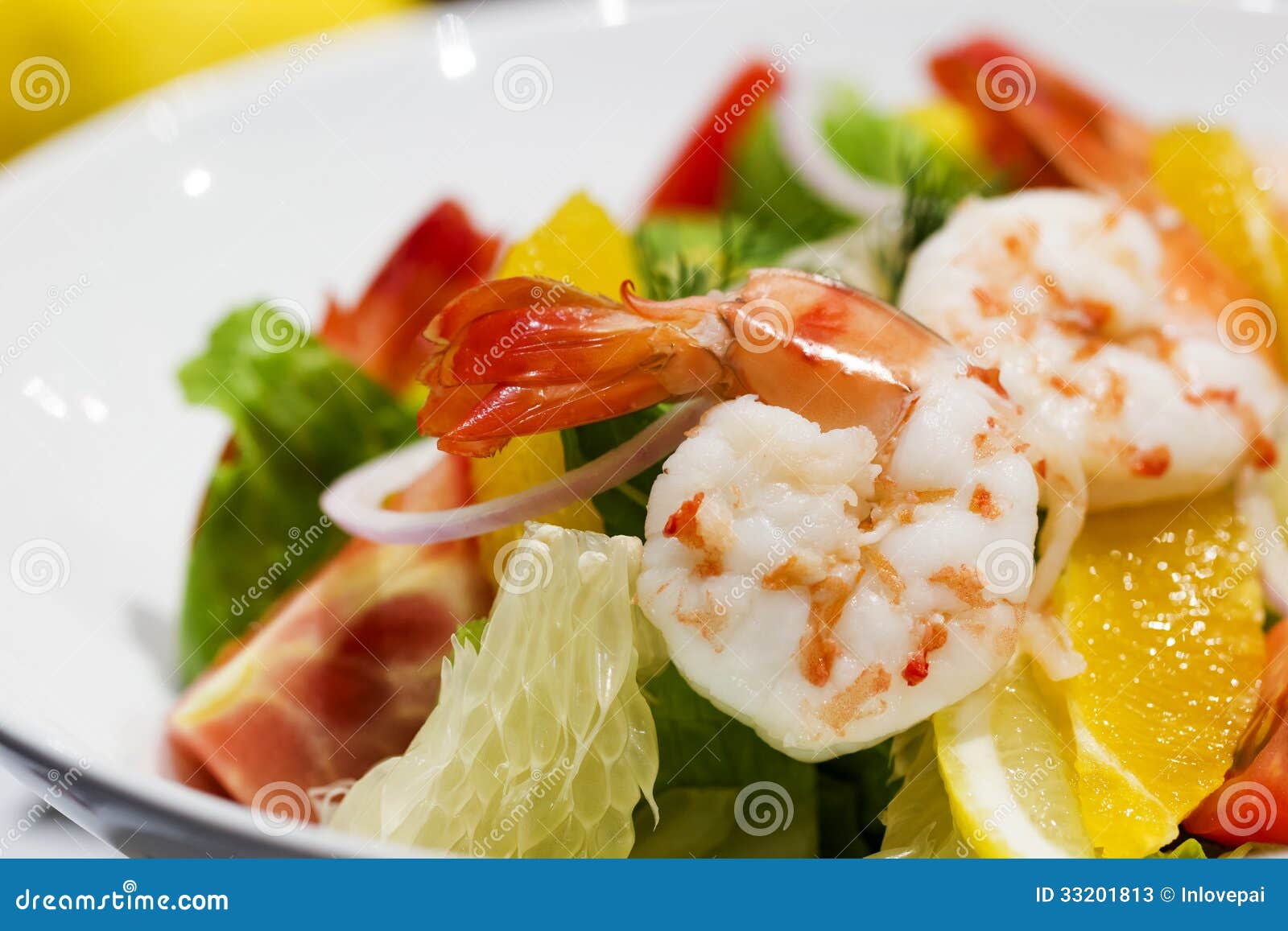 Fresh Shrimp Salad with Grapefruit Stock Image - Image of salads ...
