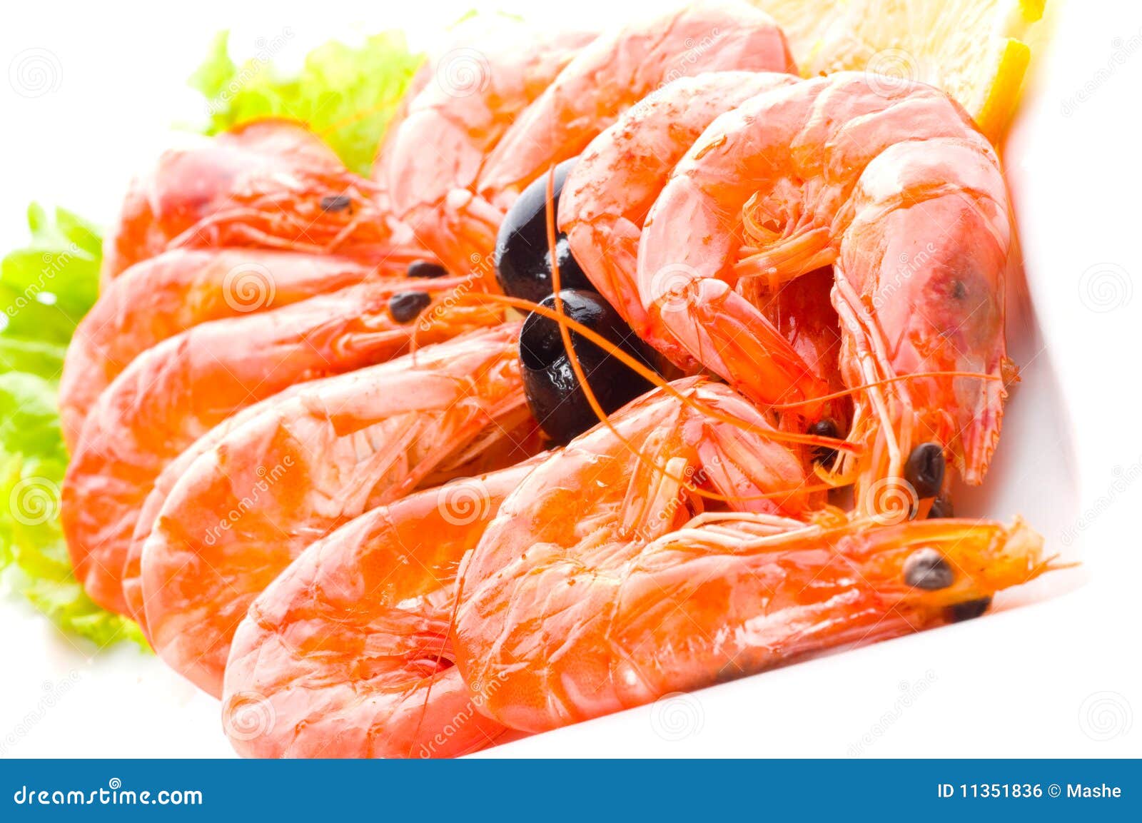 Fresh shrimps. stock photo. Image of health, prawn, peeled - 11351836