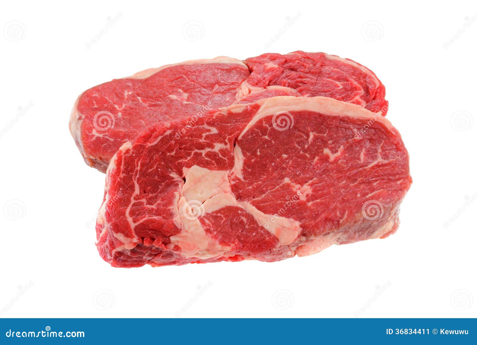 Fresh Sirloin Steak, Isolated on a White Stock Image - Image of beef ...