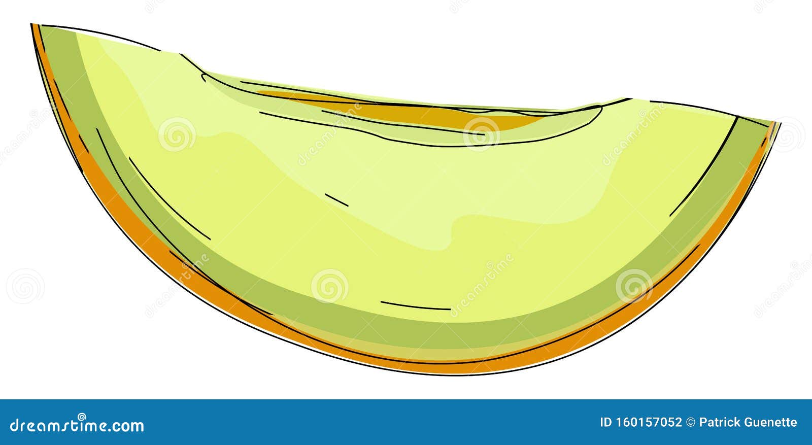 Sliced Melon Vector or Color Illustration Stock Vector - Illustration ...