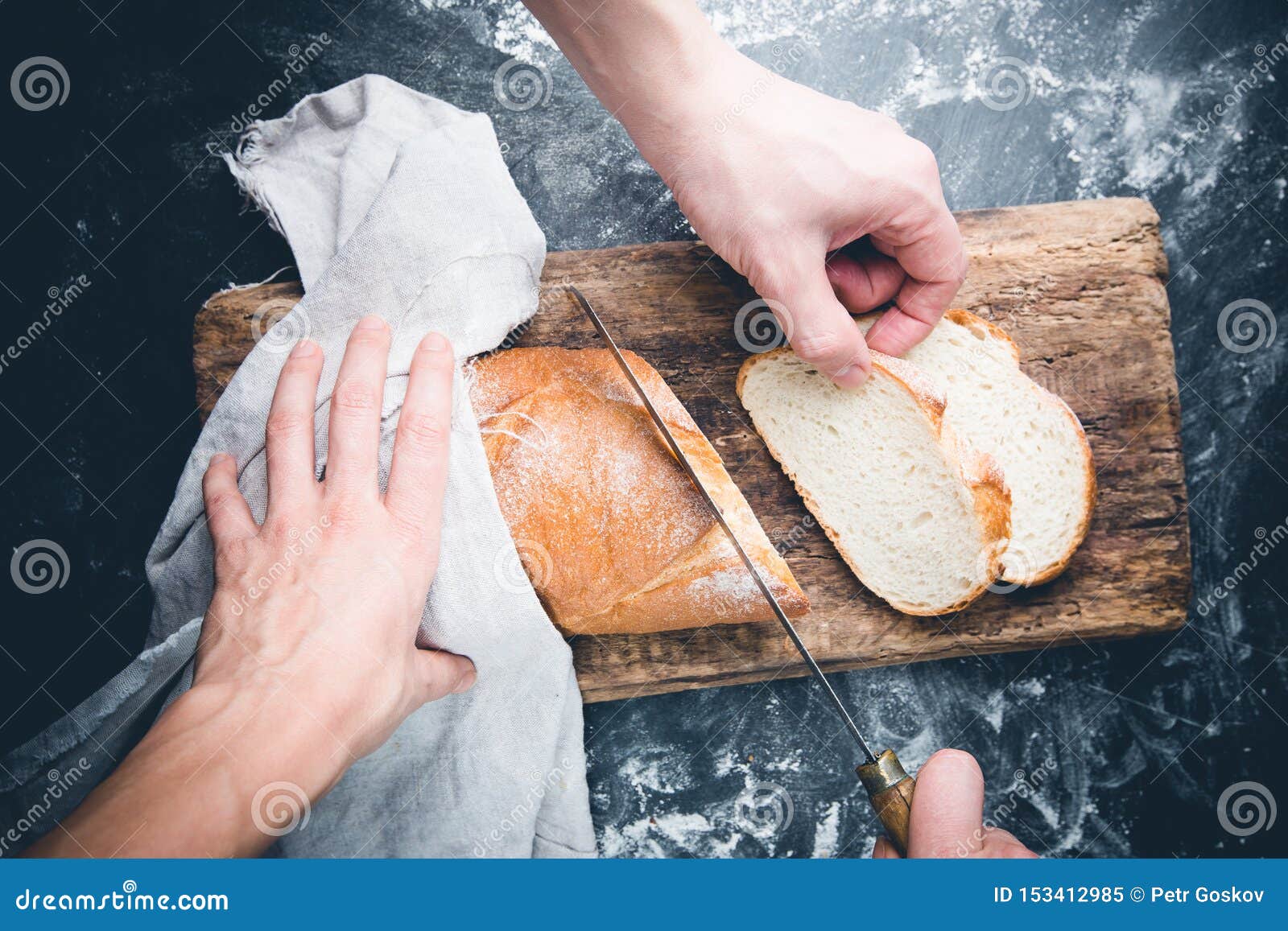 Fresh slice bread stock image. Image of closeup, delicious - 153412985