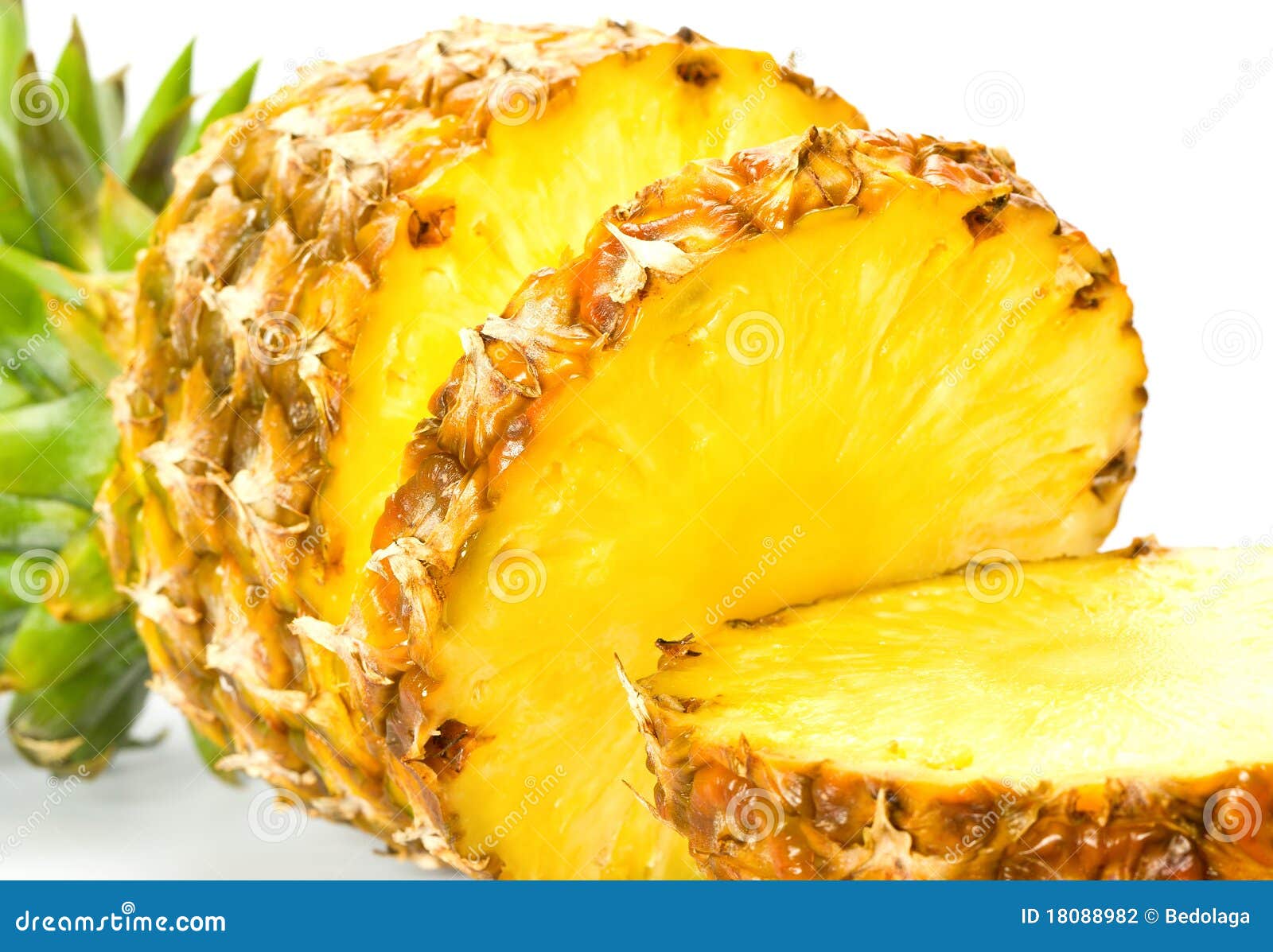 Fresh slice pineapple stock photo. Image of green, close - 18088982