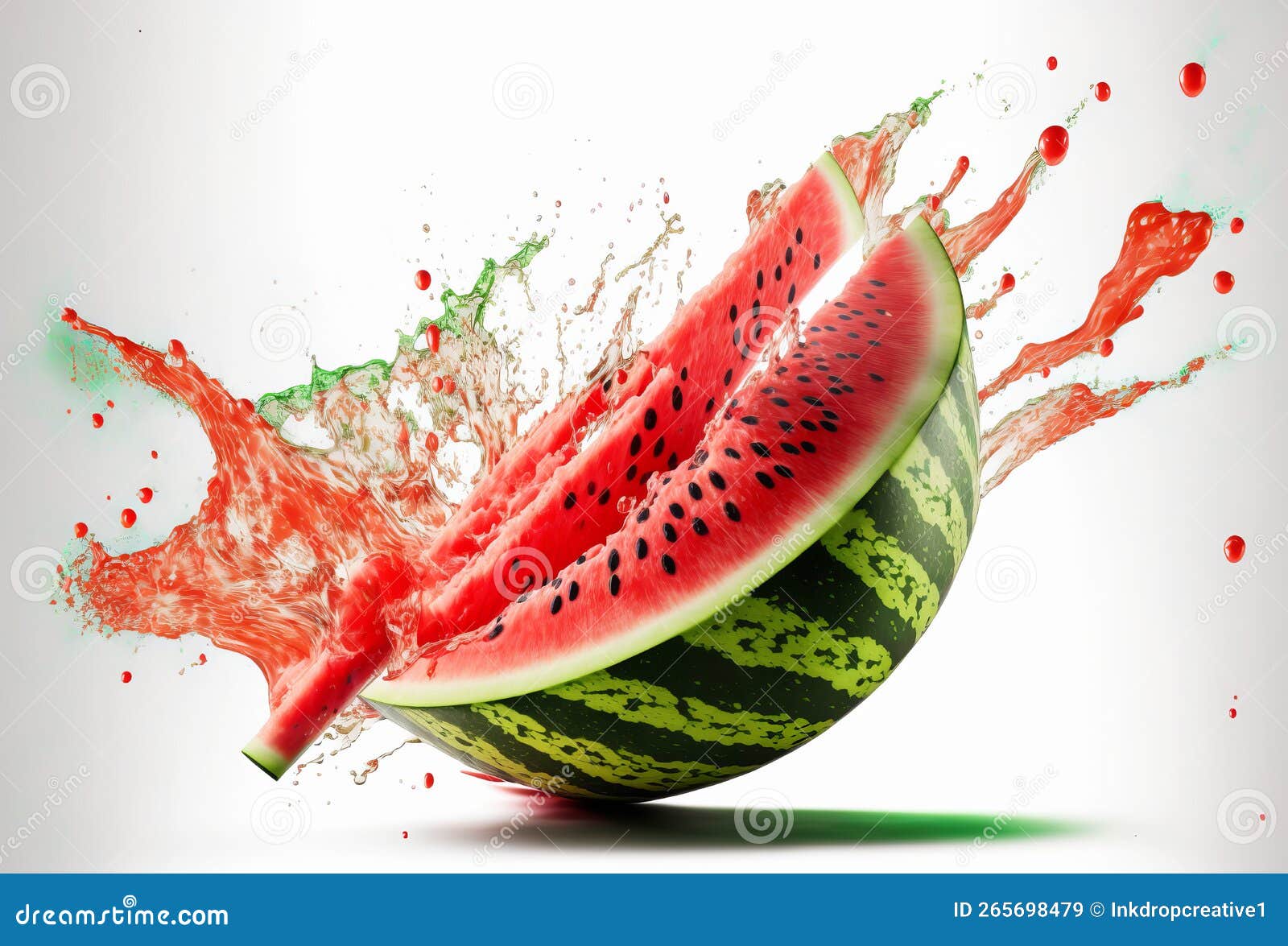 Fresh Slice of Watermelon Exploding with Juice. Generative Ai Stock ... Fresh Slice of Watermelon Exploding with Juice. Generative Ai Stock ...