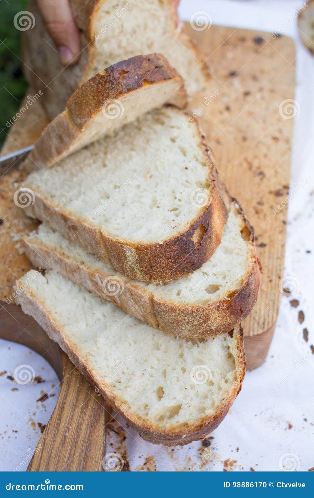 Fresh sliced bread stock photo. Image of homemade, traditional - 98886170