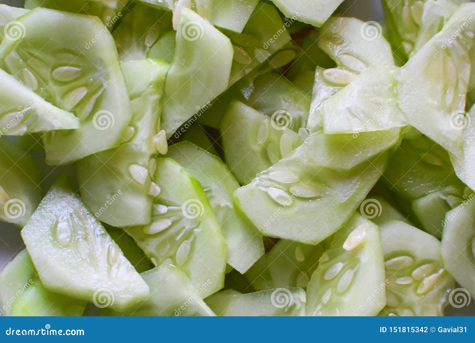Fresh Sliced Cucumbers. Slices of Fresh Cucumber Stock Photo - Image of ...