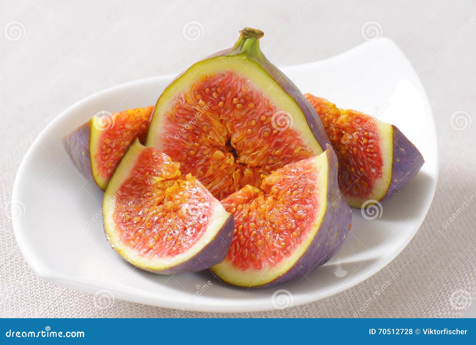Fresh sliced figs stock photo. Image of exotic, portion - 70512728