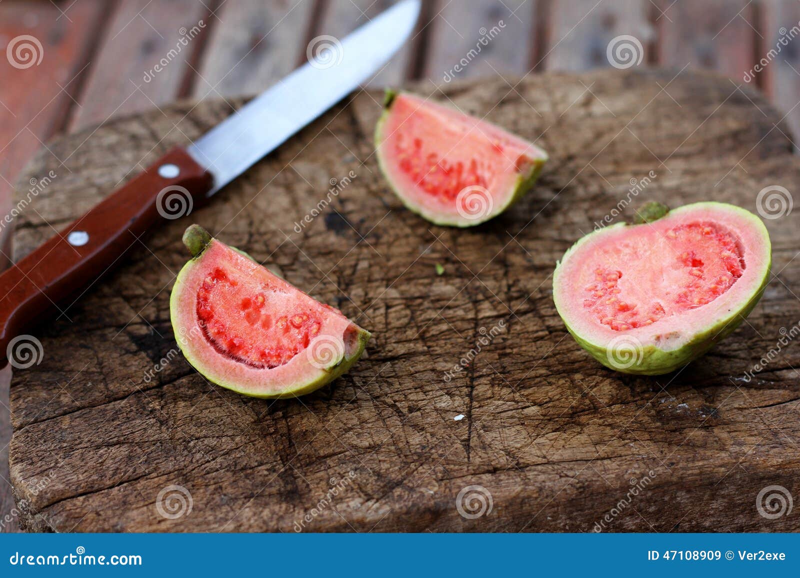 Fresh sliced guava stock image. Image of fresh, board - 47108909