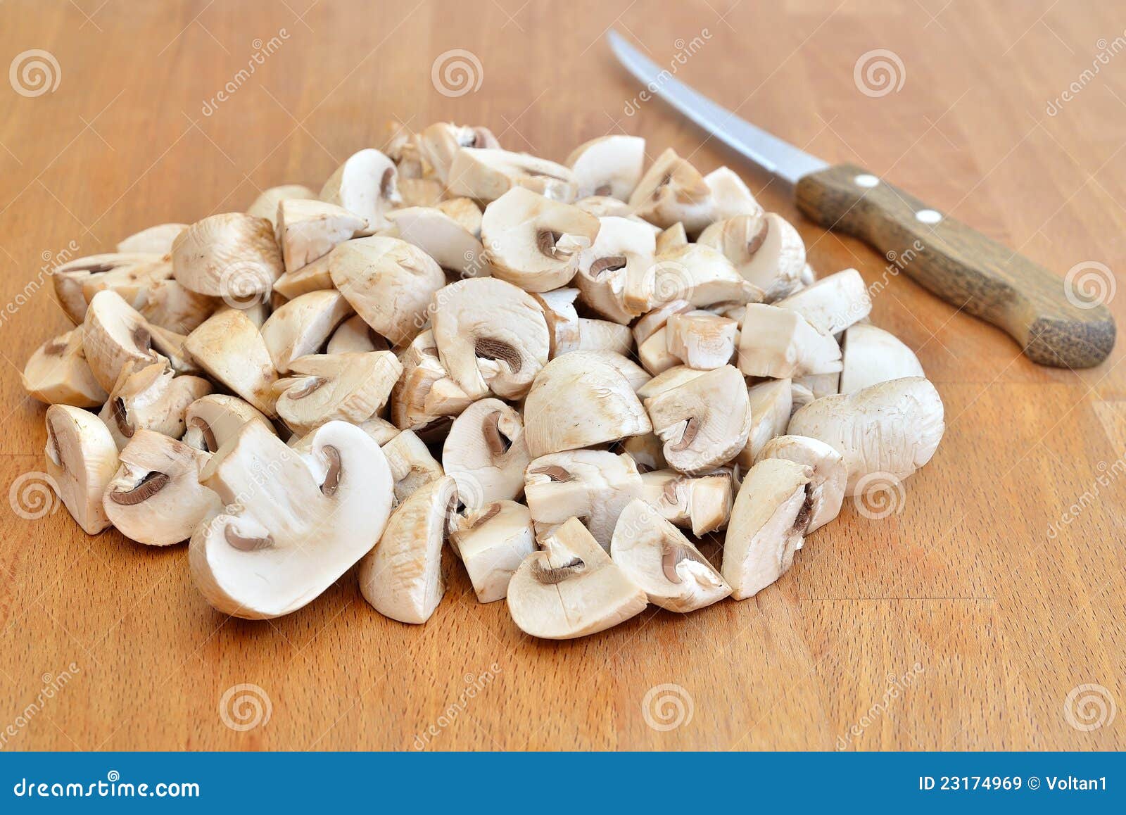 Fresh Sliced Mushrooms Champignon Stock Image - Image of natural ...