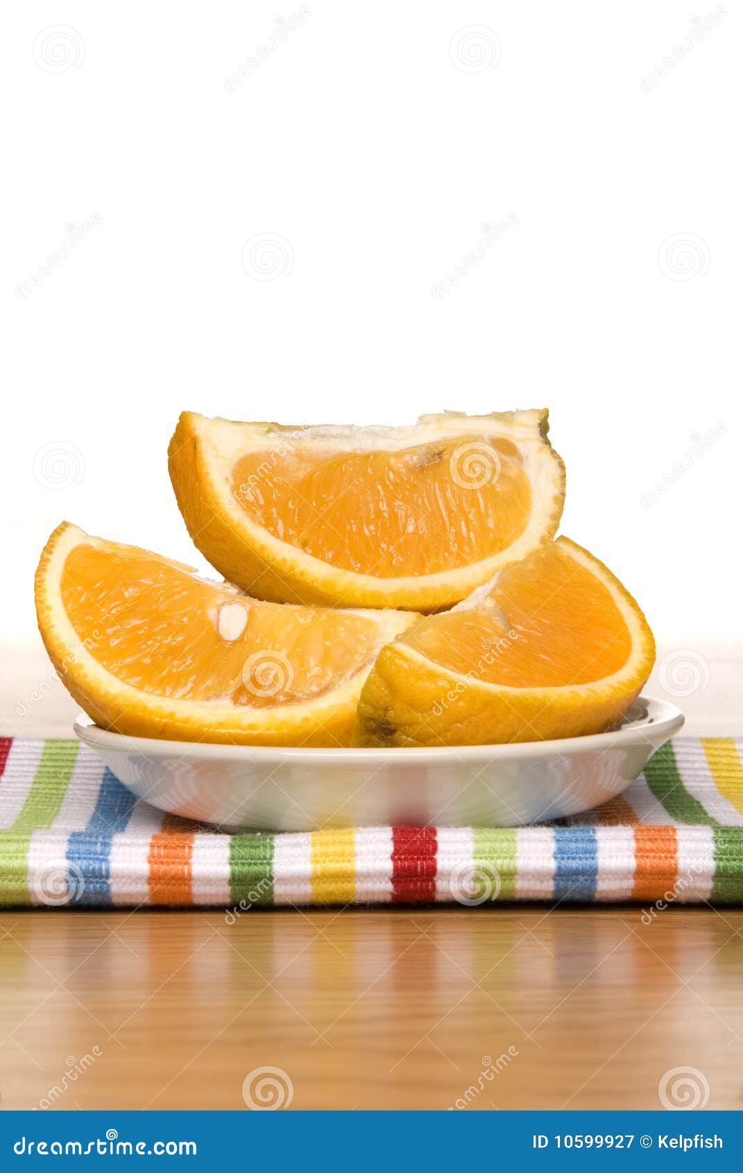 Fresh sliced oranges stock image. Image of food, plate - 10599927