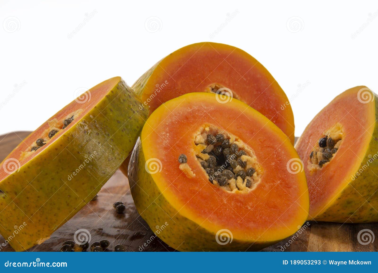 Fresh sliced papaya fruit stock image. Image of fresh - 189053293