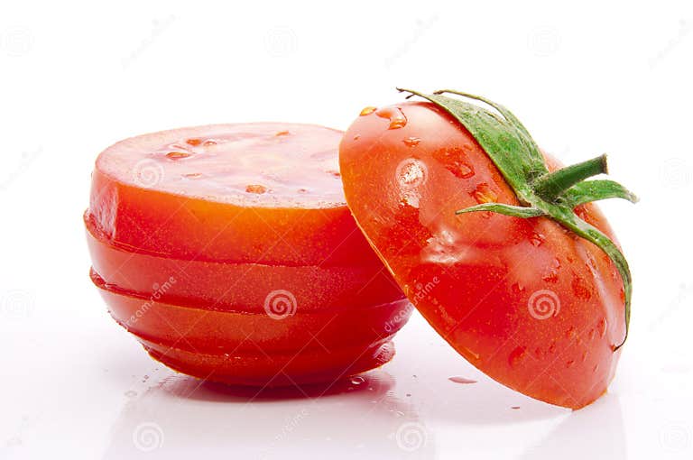 Fresh Sliced Tomato stock photo. Image of drops, delight - 19161844