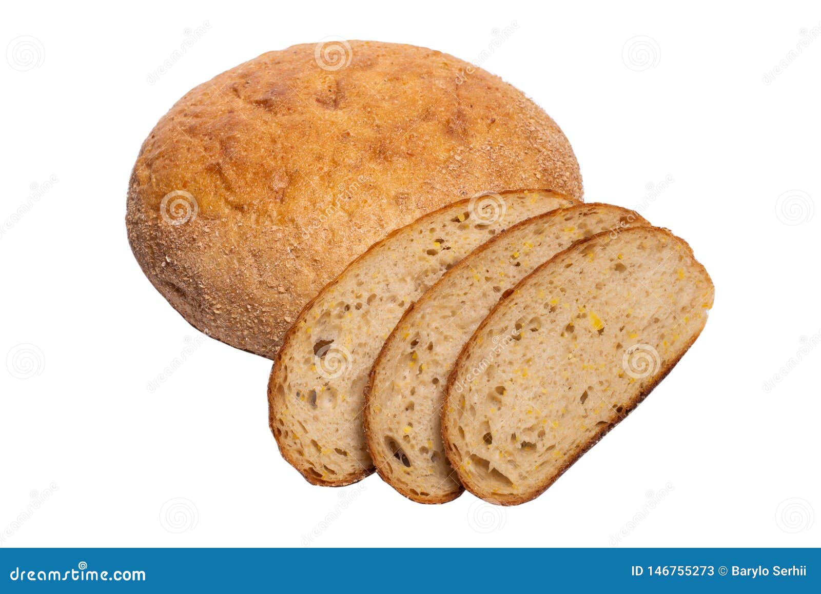 Fresh Sliced Wheat Bread on White Background Stock Image - Image of ...