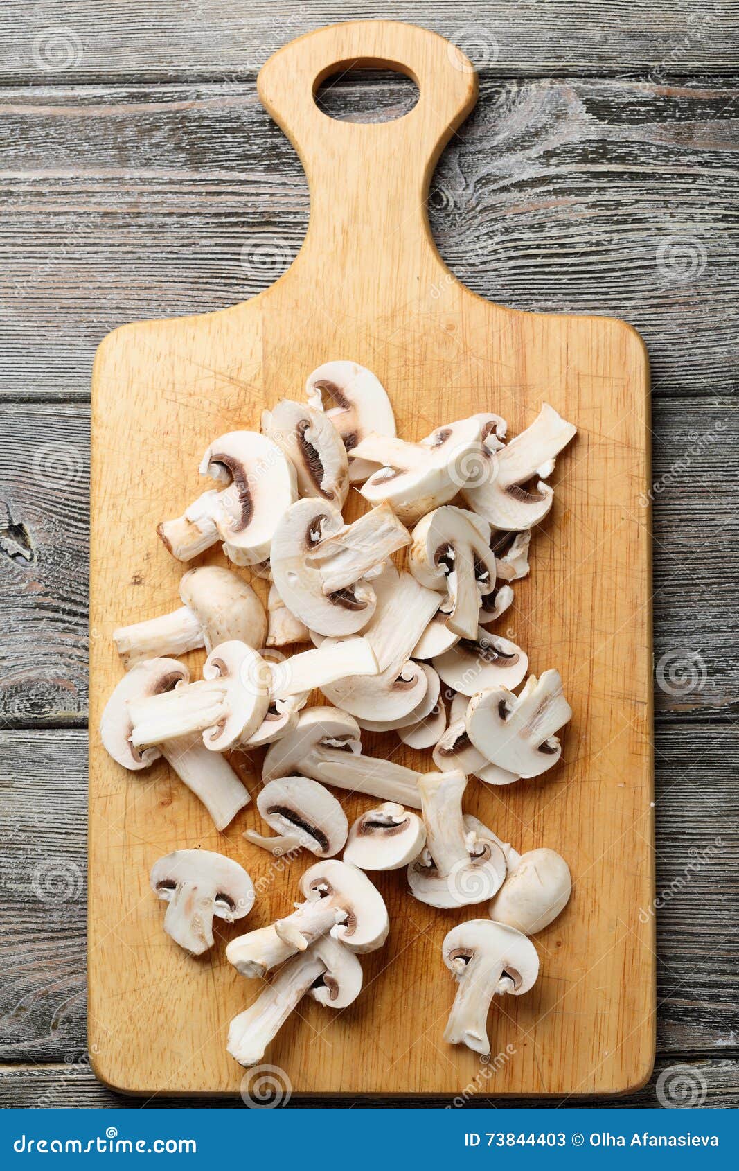 Fresh Sliced White Button Mushrooms Stock Image - Image of sliced ...